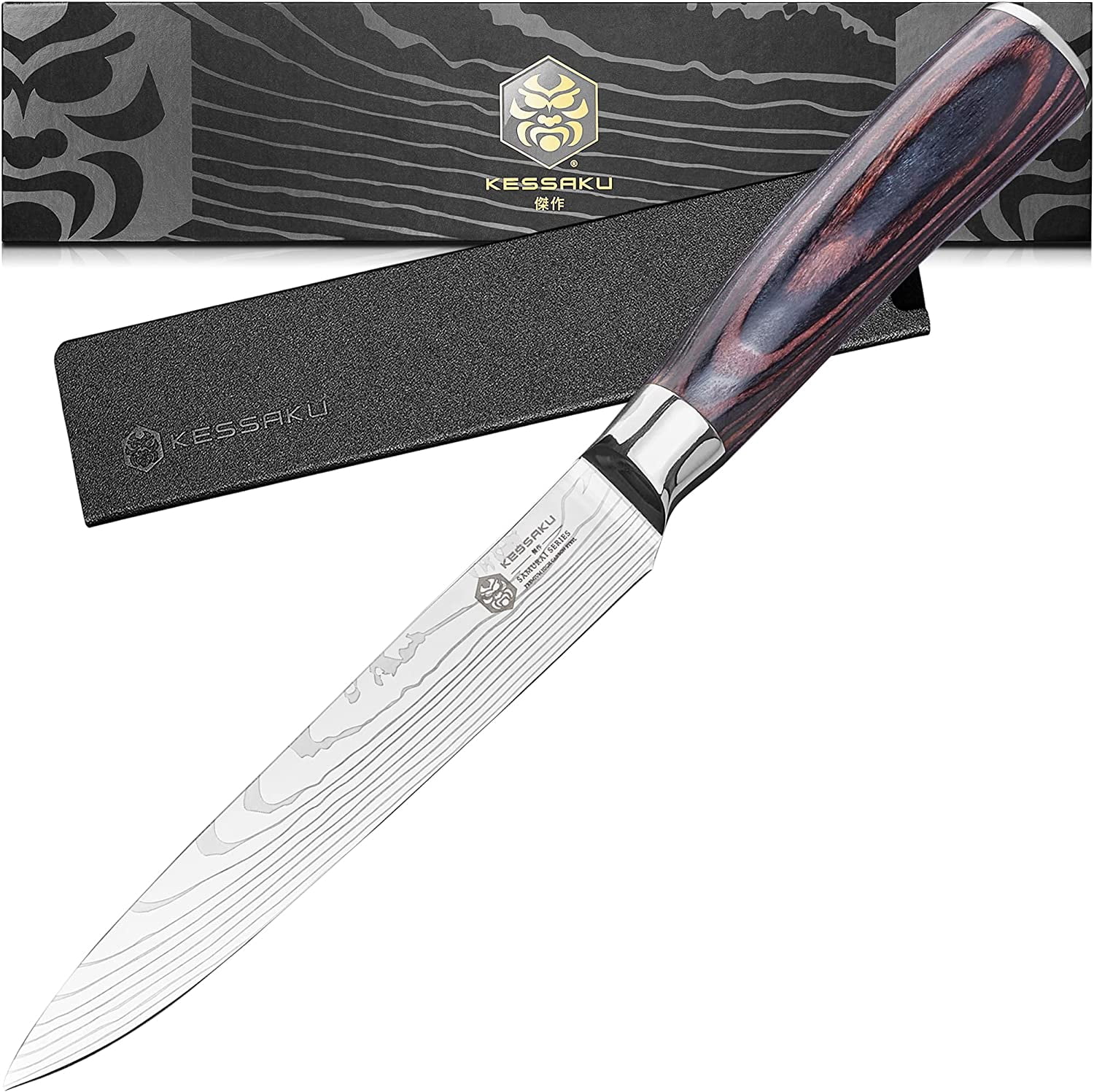 FREEAMG SAKU Utility Knife - 5.5 inch - Samurai Series - Sharp Kitchen ...