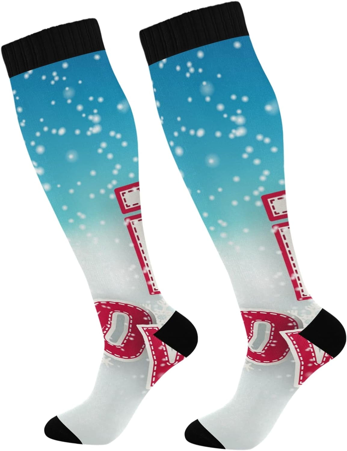 FREEAMG Scandinavian Dwarf Tomte with Candles Compression Socks for ...