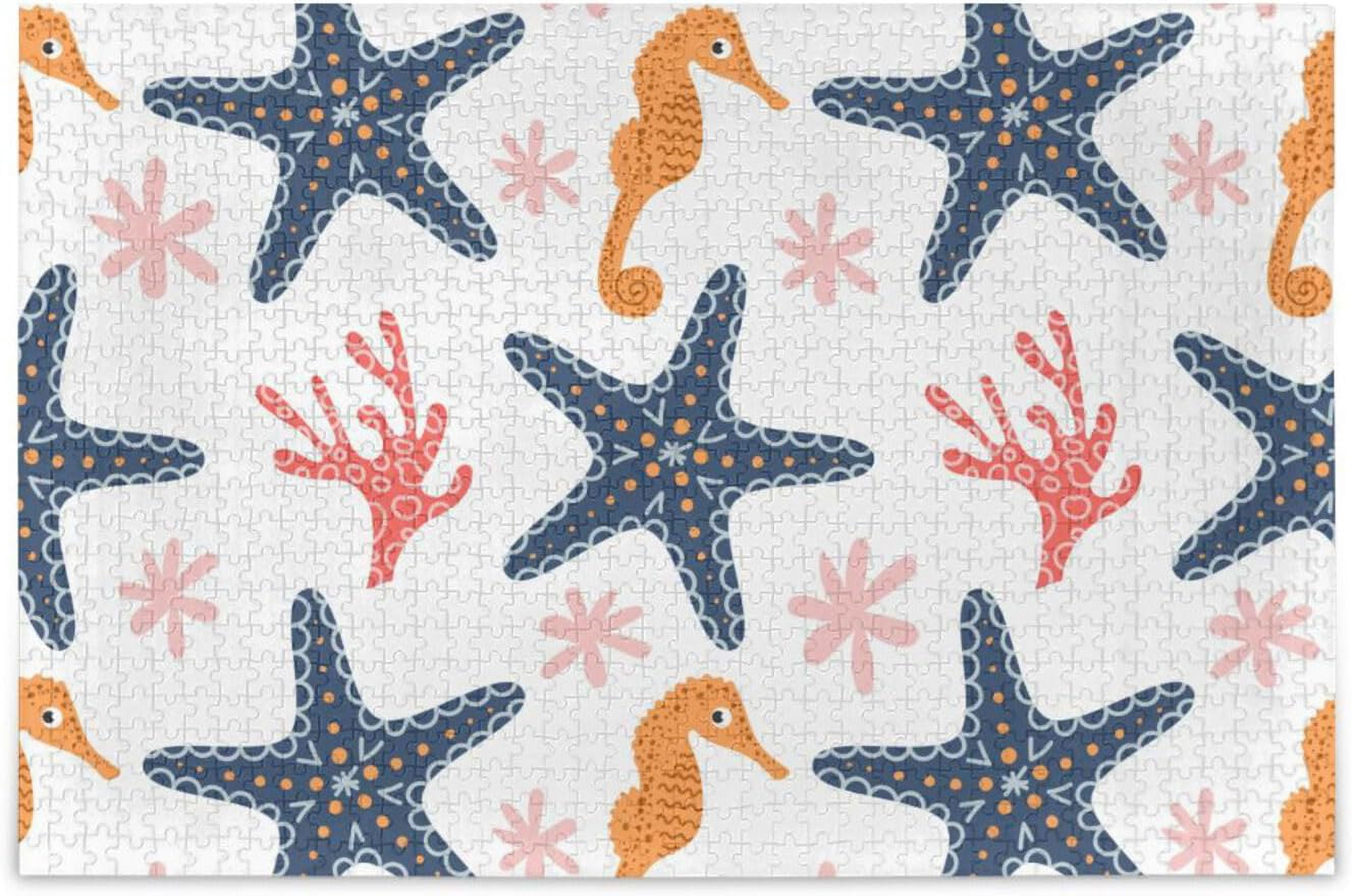 FREEAMG Seahorse Starfish Jigsaw Puzzle for Adults Teens Kids, 1000 ...