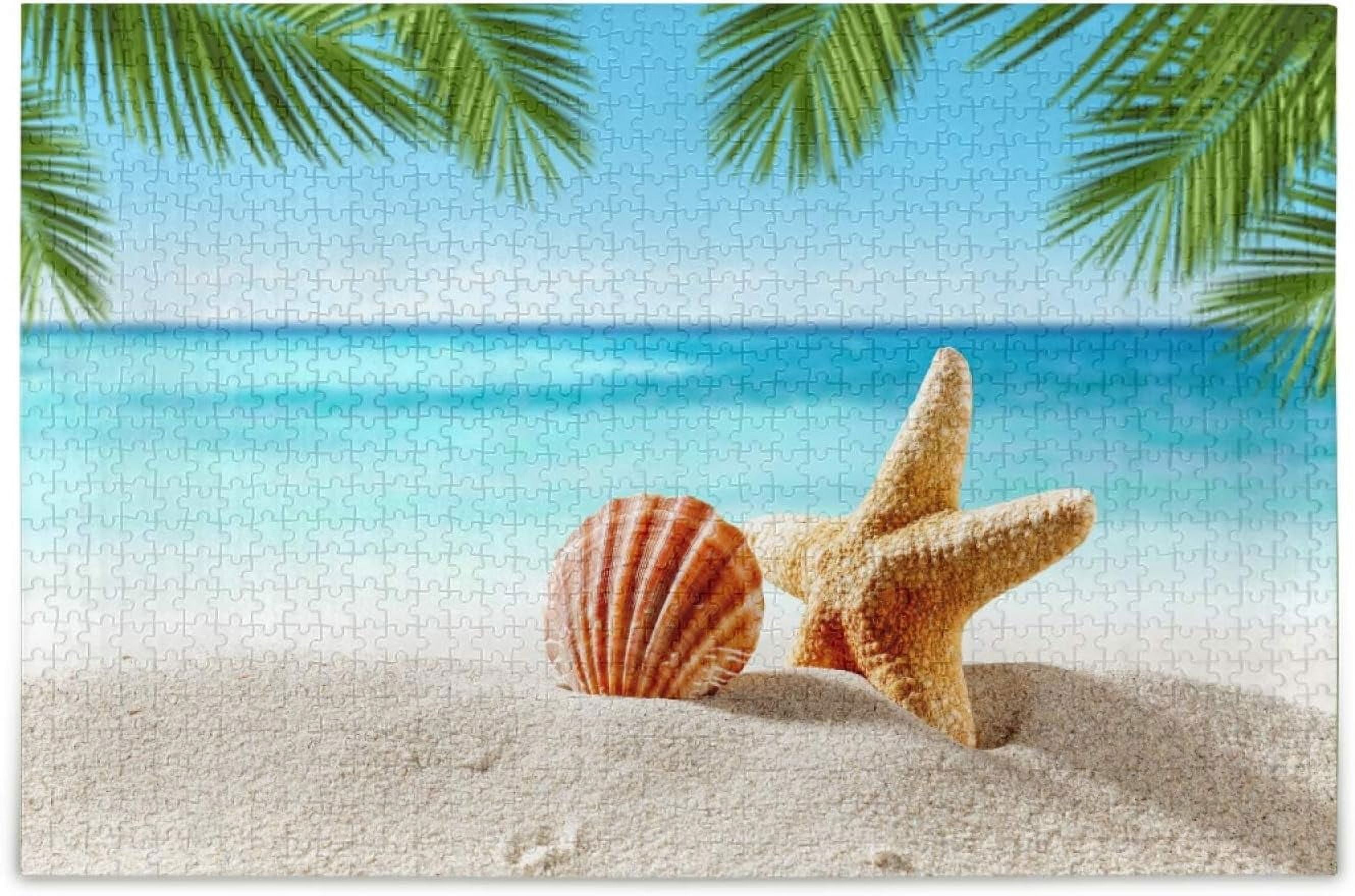 FREEAMG Seashell Starfish On Beach Puzzle for Adults 1000 Piece Puzzles ...