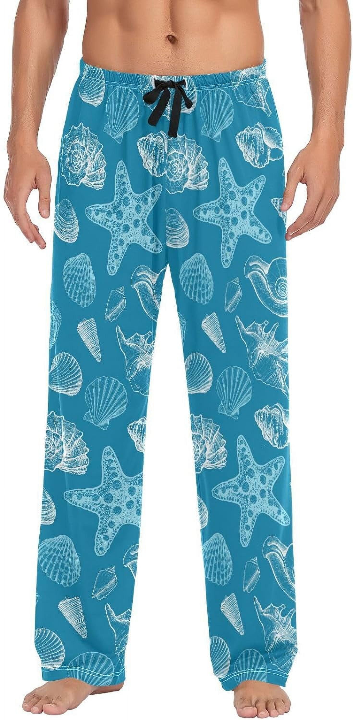 FREEAMG Seashells Pajama Pants for Men, Men's Separate Bottoms ...