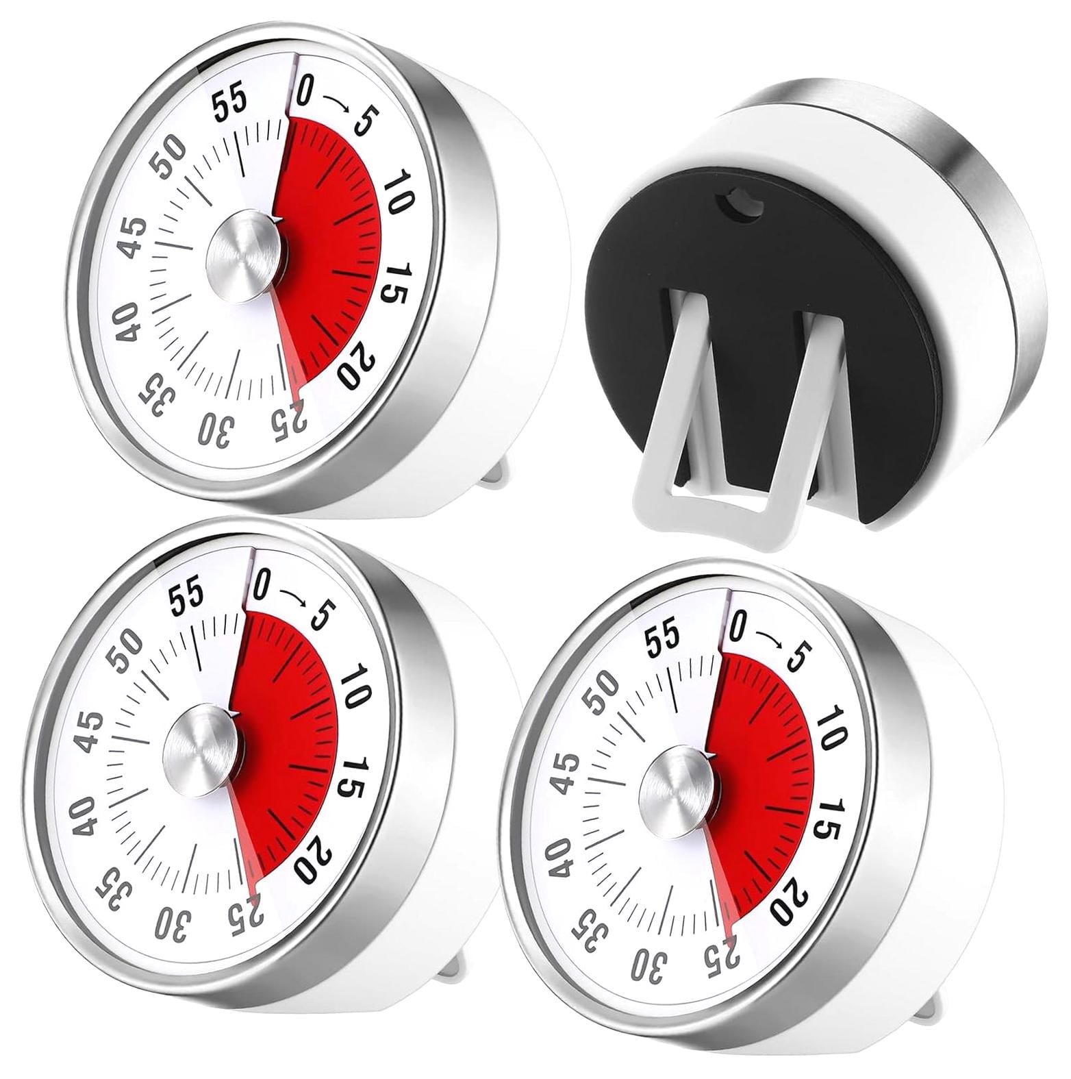FREEAMG Set of 3 Magnetic Visual Timers, 3-Inch Mechanical Countdown ...