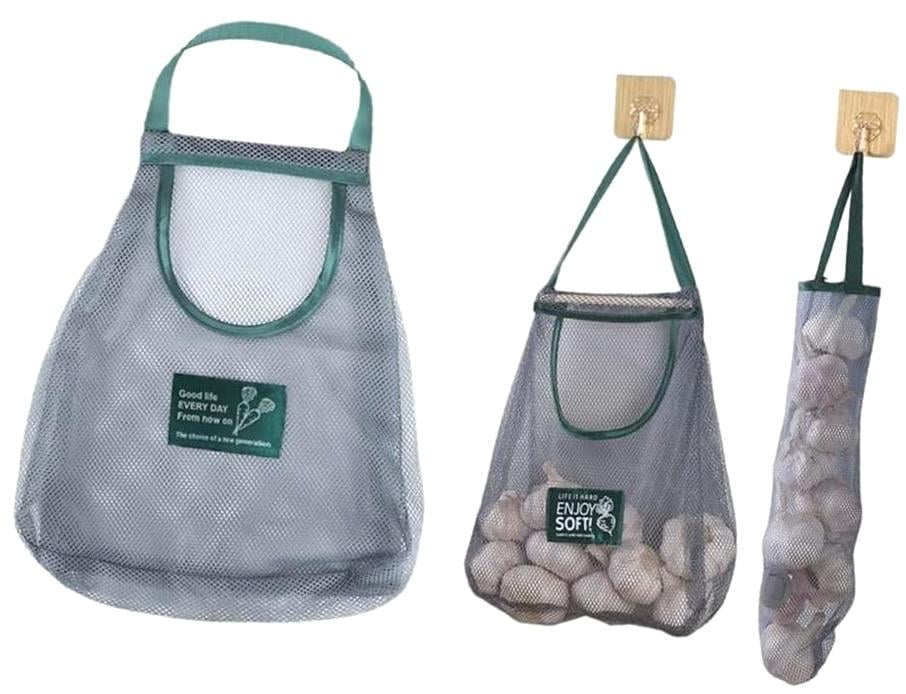 FREEAMG Set of 3 Hanging Mesh Storage Totes for Kitchen, Home - Ideal ...