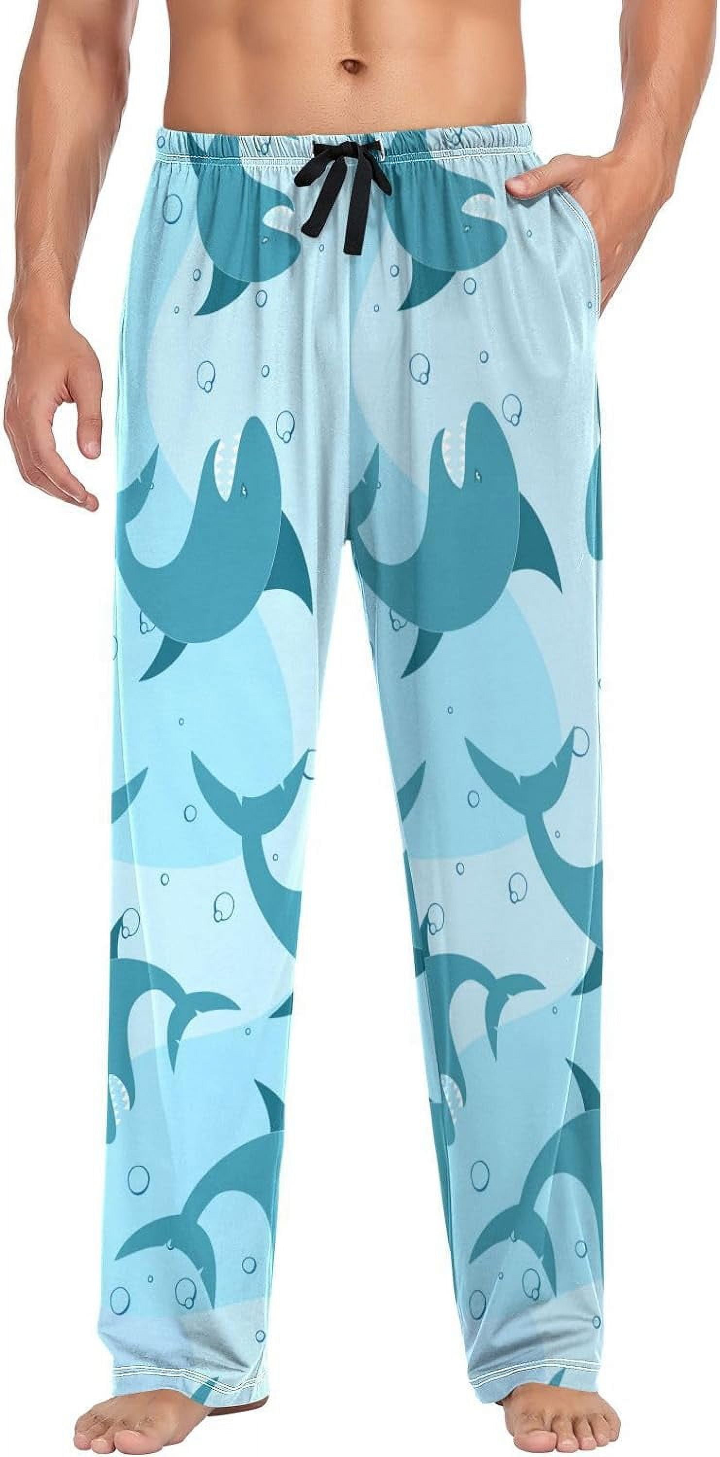 FREEAMG Shark Cotton Pajama Pant for Men, Super Soft Lightweight Lounge ...