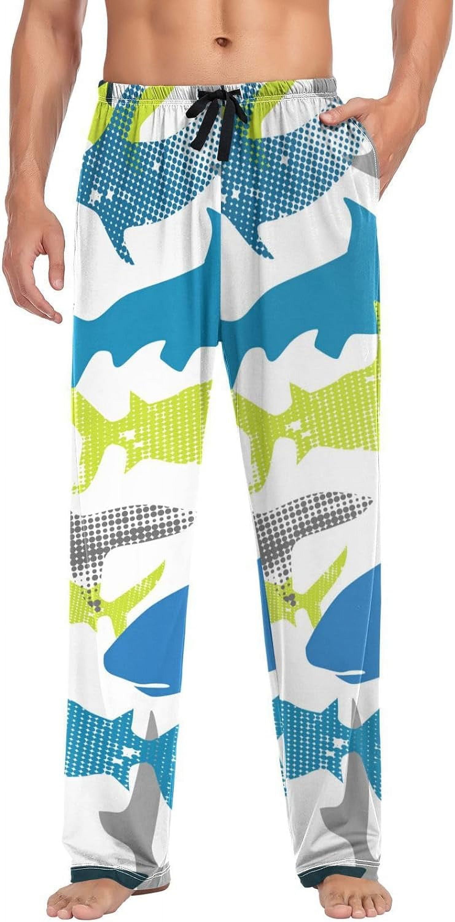 FREEAMG Shark Cotton Pajama Pant for Men, Super Soft Lightweight Lounge ...
