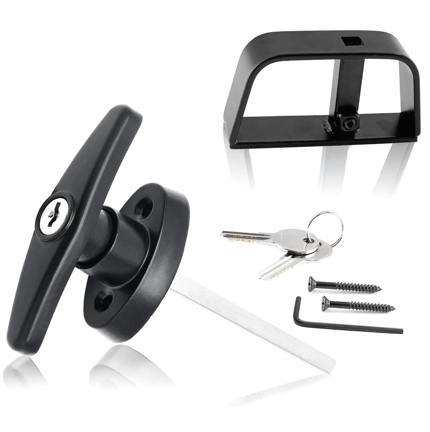 FREEAMG Shed Door L-Handle Lock Set Including 2 Keys, 4-1/2" Secure ...