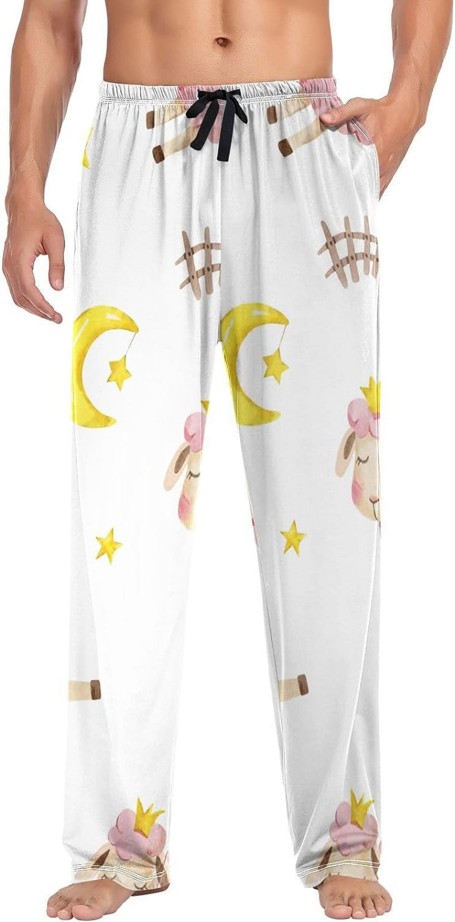 FREEAMG Sheep Cotton Pajama Pant for Men, Super Soft Lightweight Lounge ...