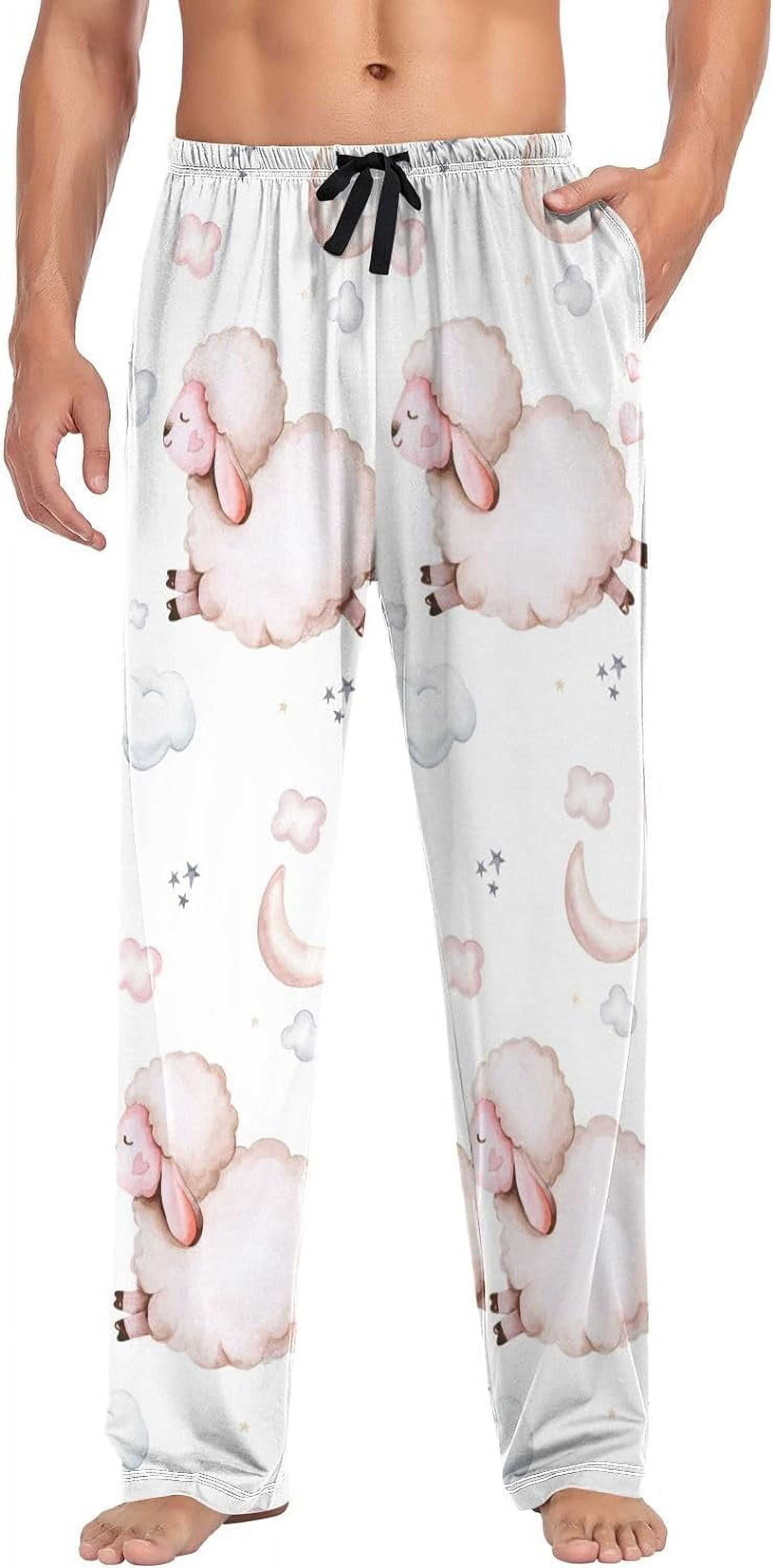 FREEAMG Sheep Cotton Pajama Pant for Men, Super Soft Lightweight Lounge ...