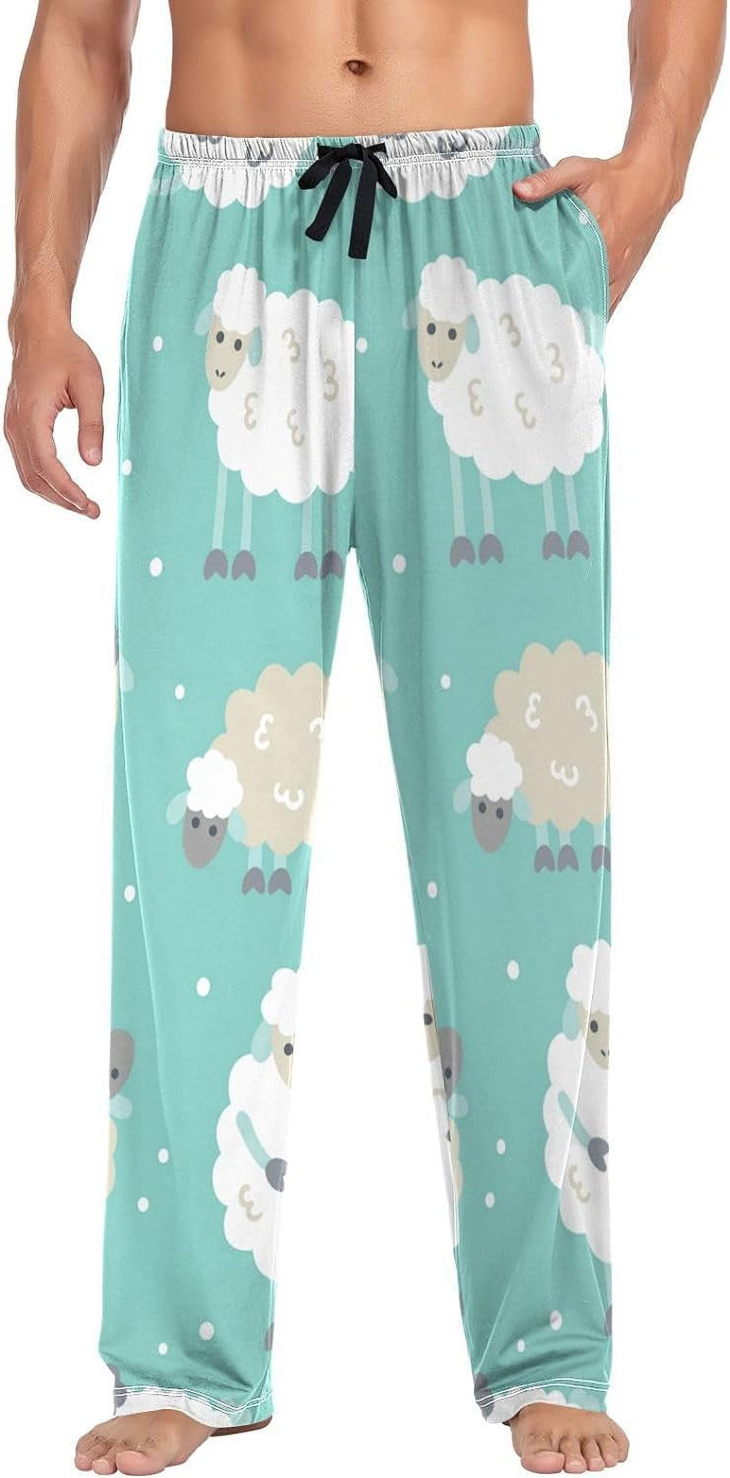 FREEAMG Sheep Cotton Pajama Pant for Men, Super Soft Lightweight Lounge ...