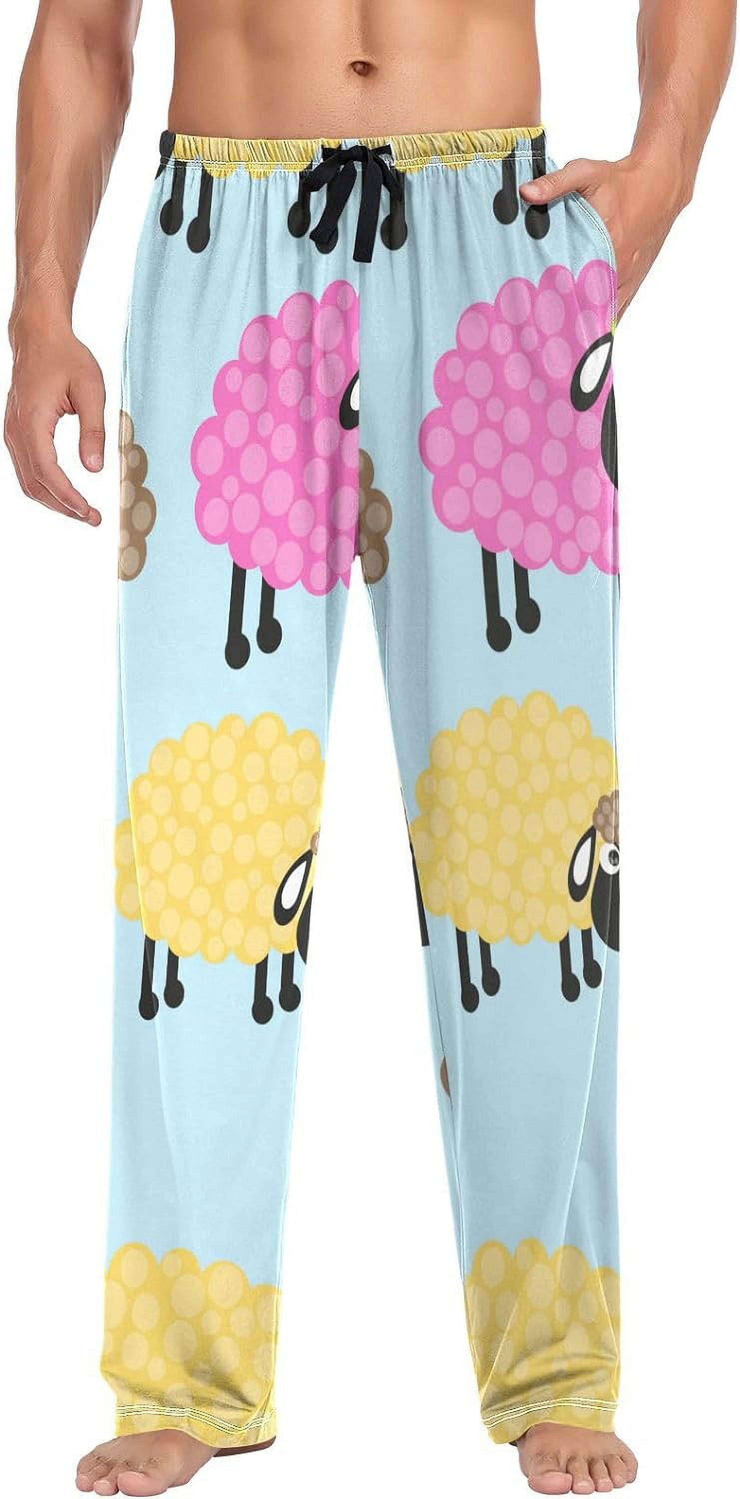 FREEAMG Sheep Cotton Pajama Pant for Men, Super Soft Lightweight Lounge ...