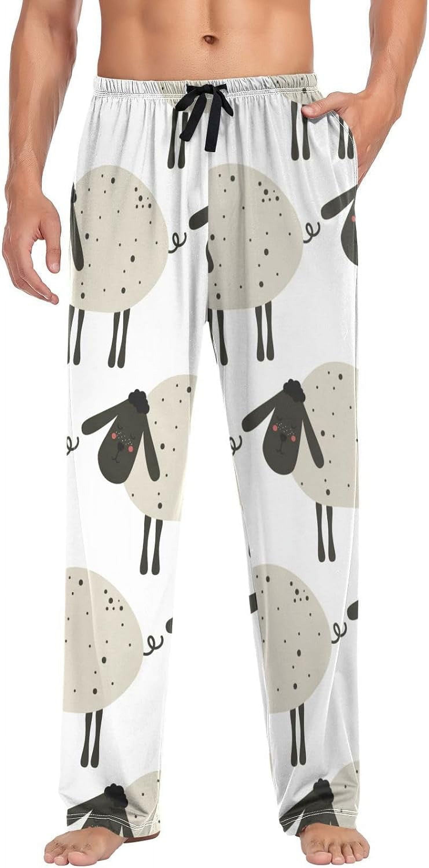 FREEAMG Sheep Cotton Pajama Pant for Men, Super Soft Lightweight Lounge ...