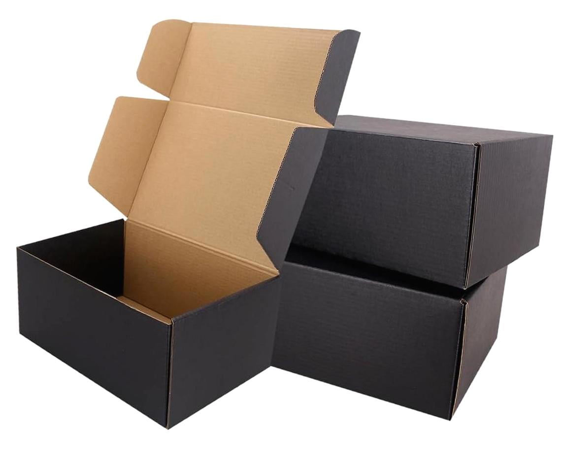 FREEAMG Shipping Containers, 7"x2" Black Corrugated Cardboard ...