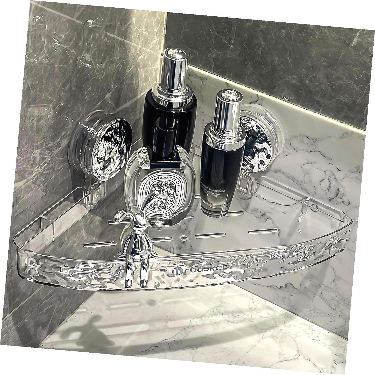 FREEAMG Shower Caddy with Suction Cup, Wall-Mounted Shower Shelf ...