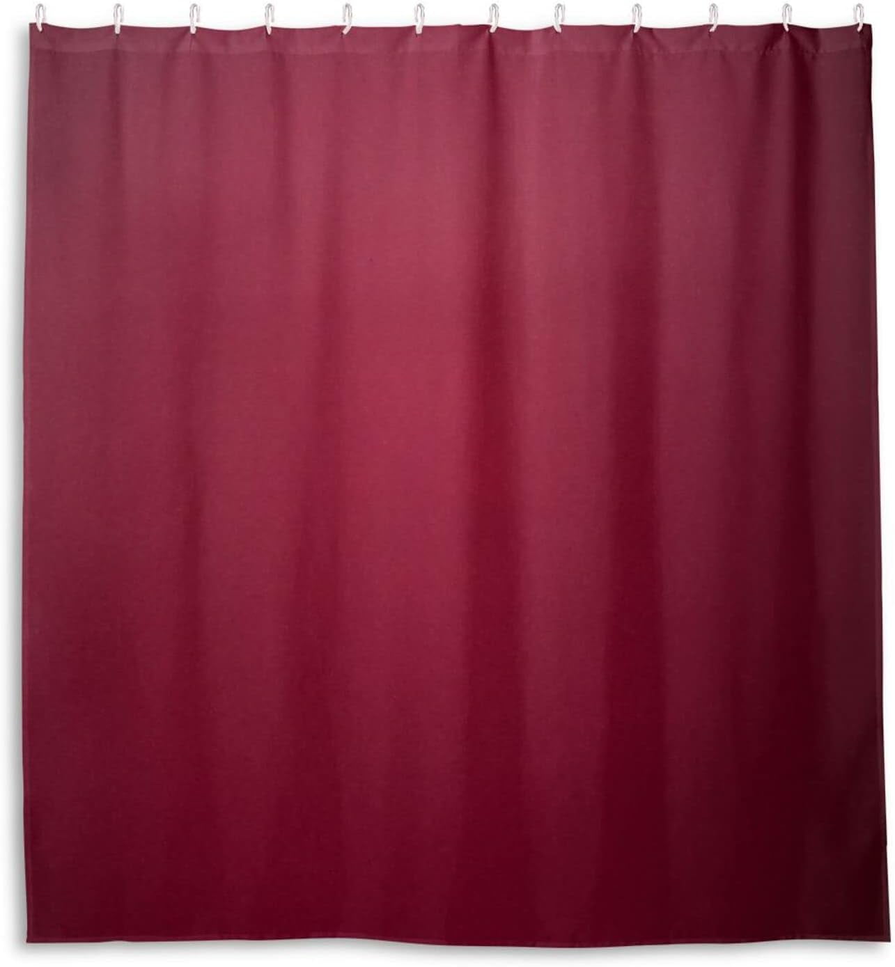 FREEAMG Shower Curtains Burgundy Red Solid Color Curtain，Waterproof ...