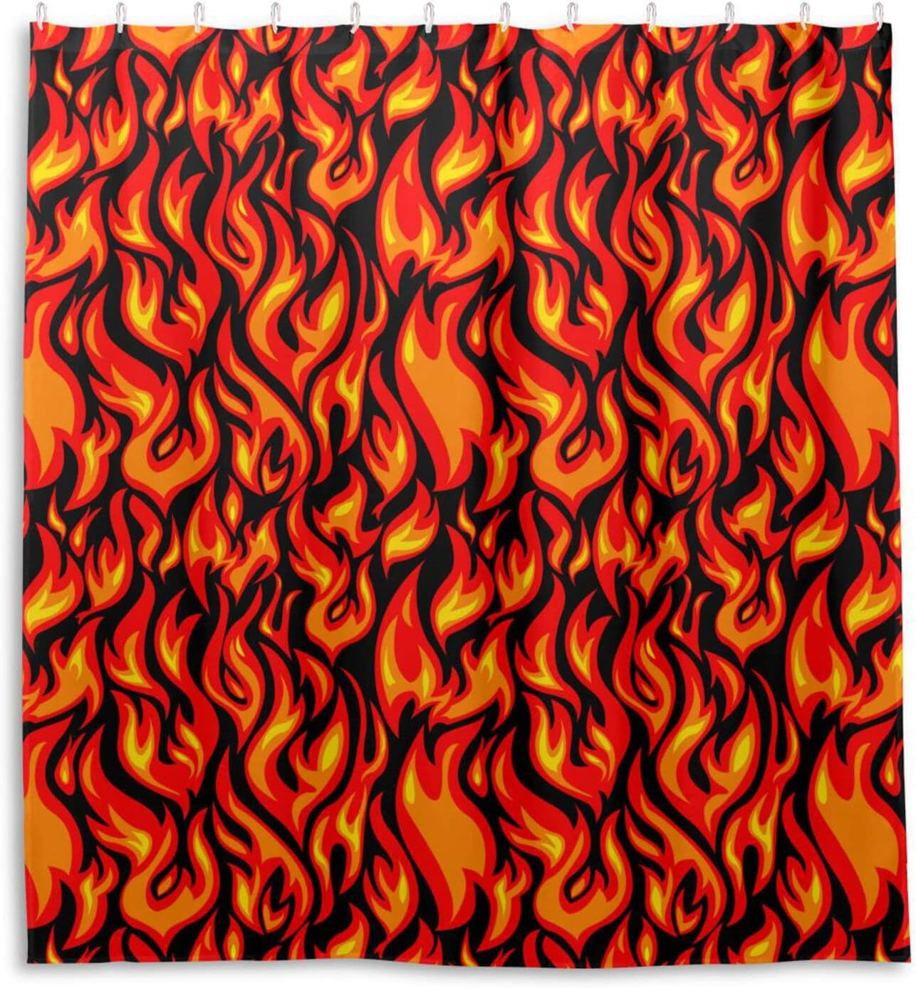 FREEAMG Shower Curtains Fire Curtain, Waterproof Fabric Decor Shower ...