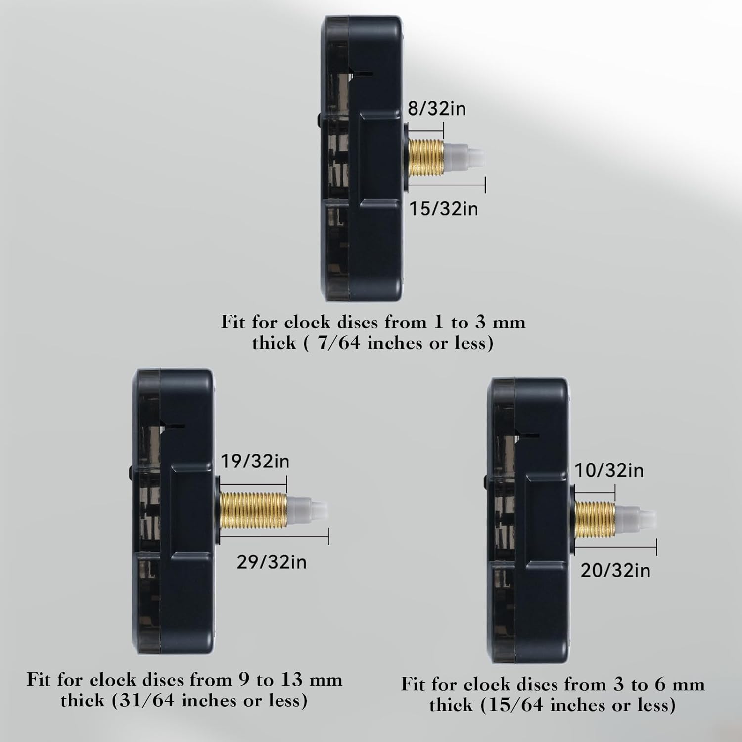 FREEAMG Silent Clock Mechanism Battery Powered Clock Kit Includes Clock ...