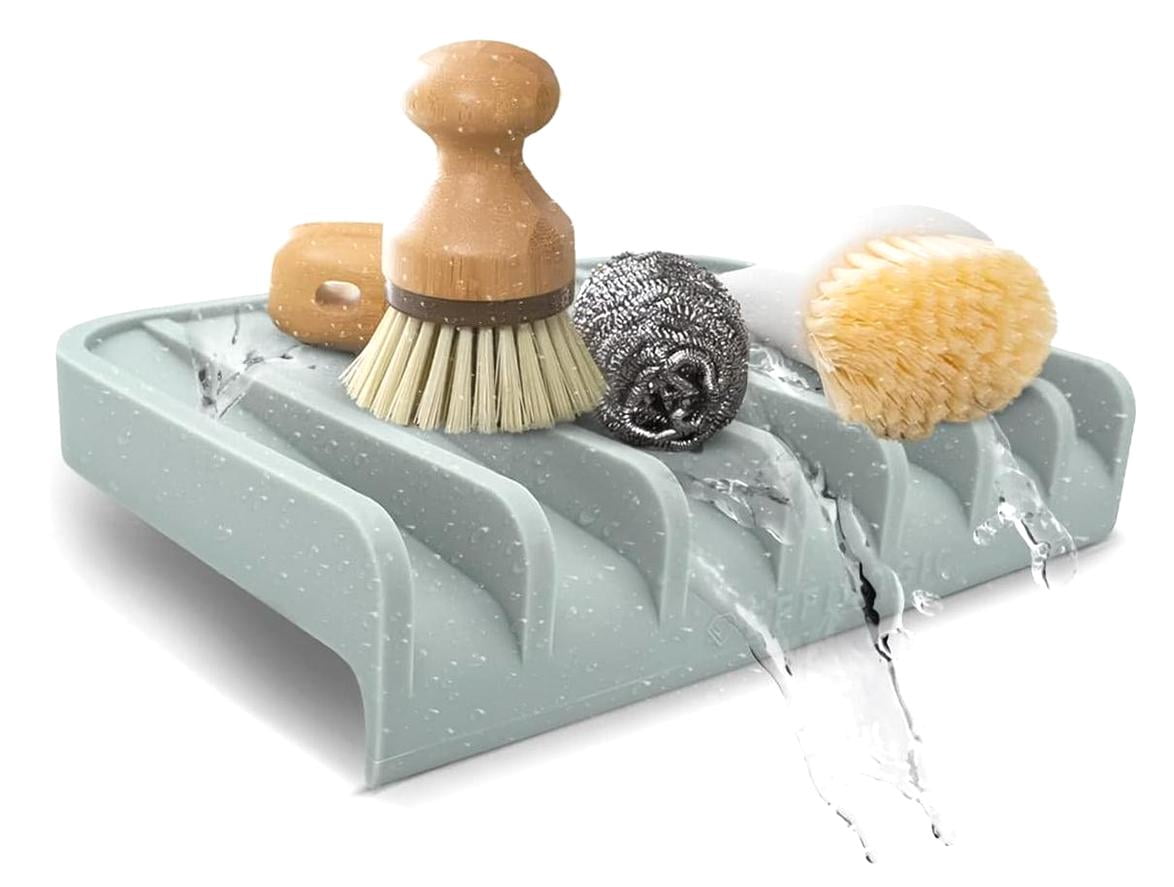 FREEAMG Silicone Sponge Holder – Efficient Self-Draining Kitchen Sink ...