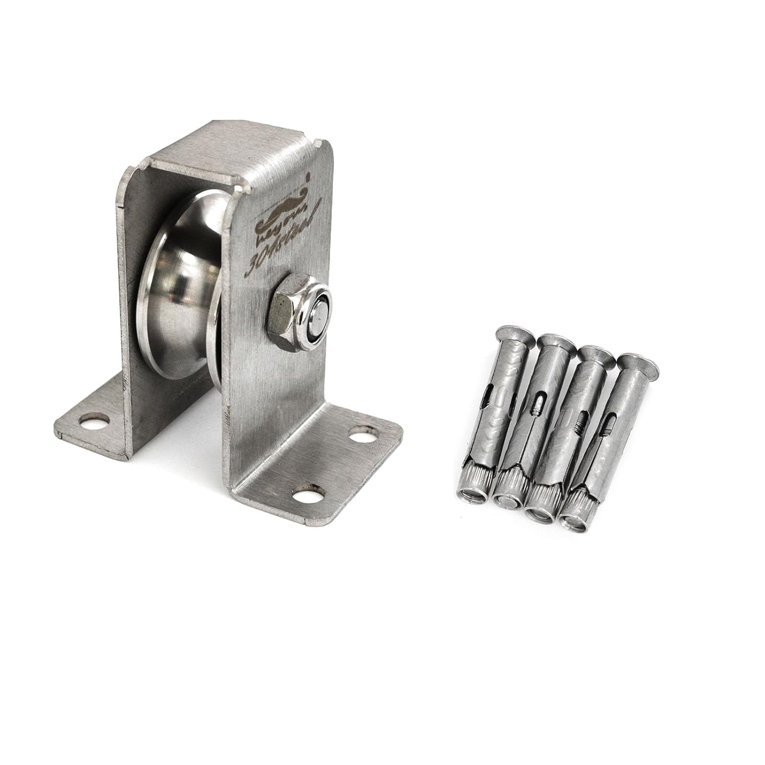FREEAMG Silver 304 Stainless Steel Removable U Bearing xed Pulley Wire ...