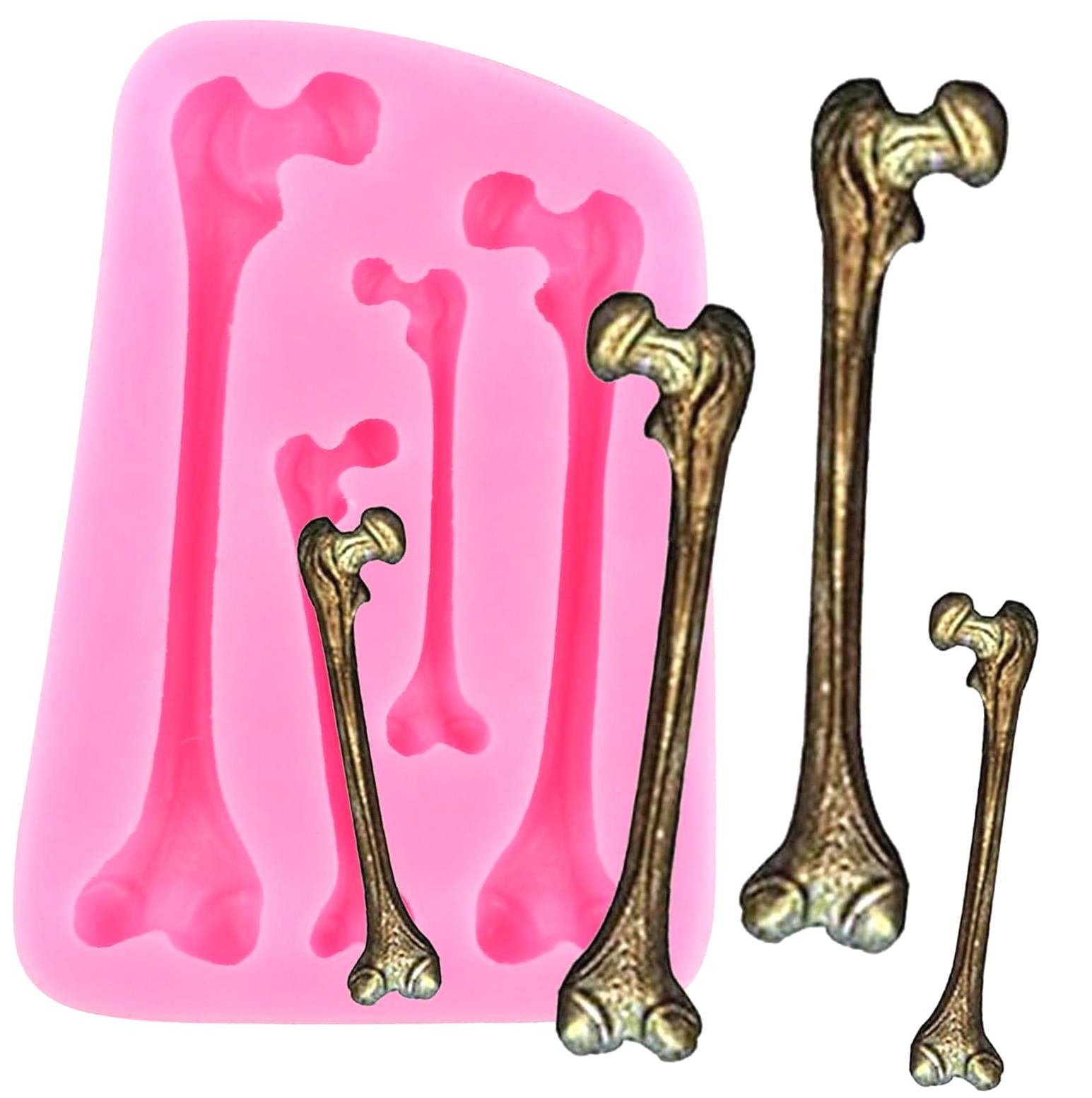 FREEAMG Skeleton Fondant Chocolate Molds, Skull Silicone for Cupcake ...