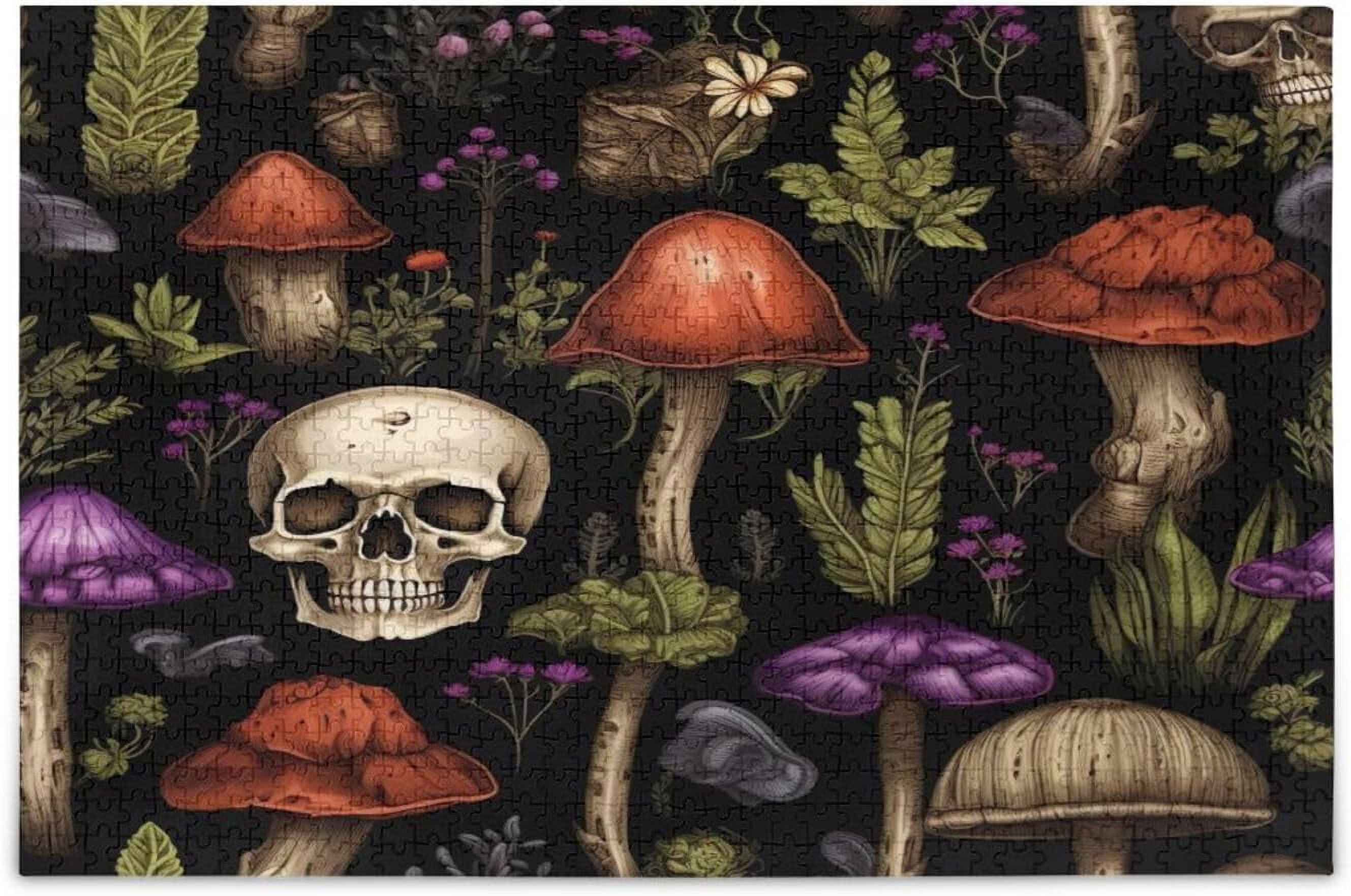 FREEAMG Skeleton Mushrooms Jigsaw Puzzles for Adults 1000 Piece ...
