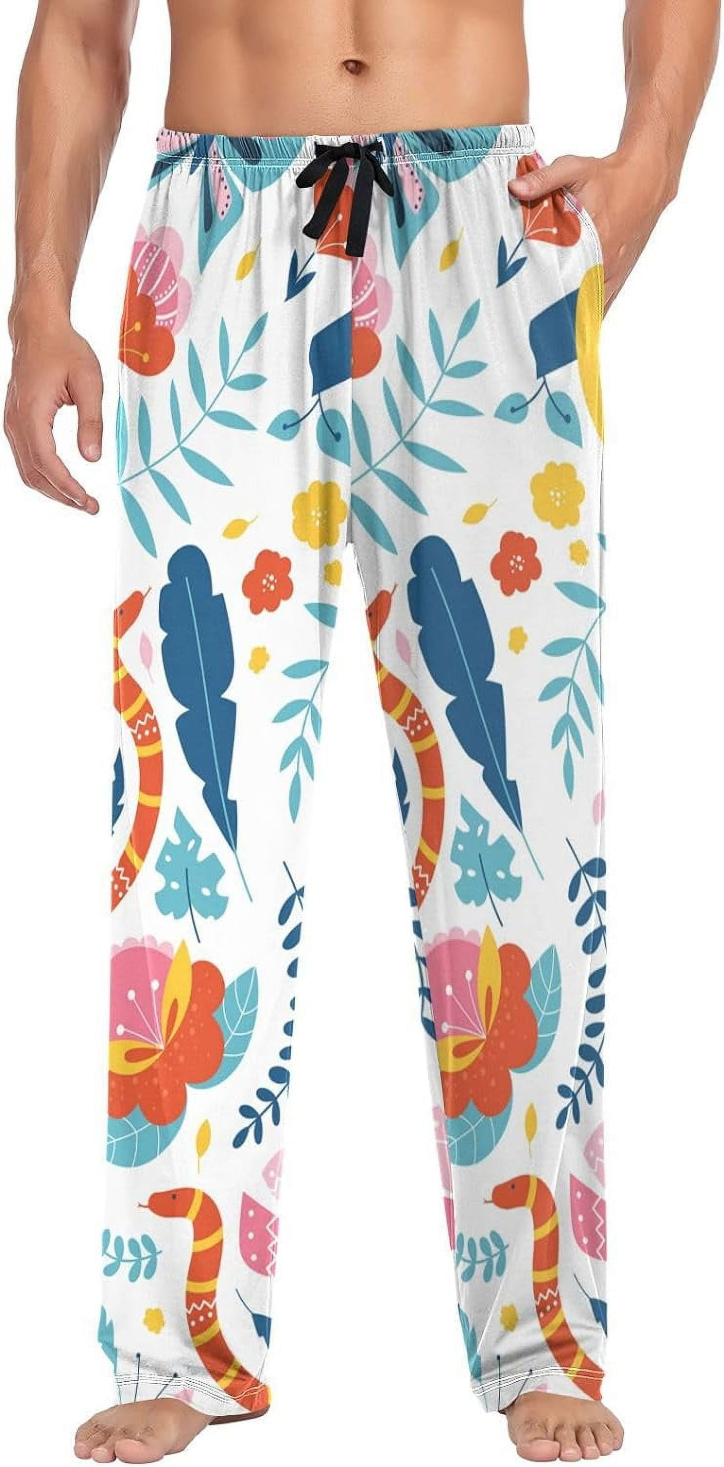 FREEAMG Sloth Cotton Pajama Pant for Men, Super Soft Lightweight Lounge ...