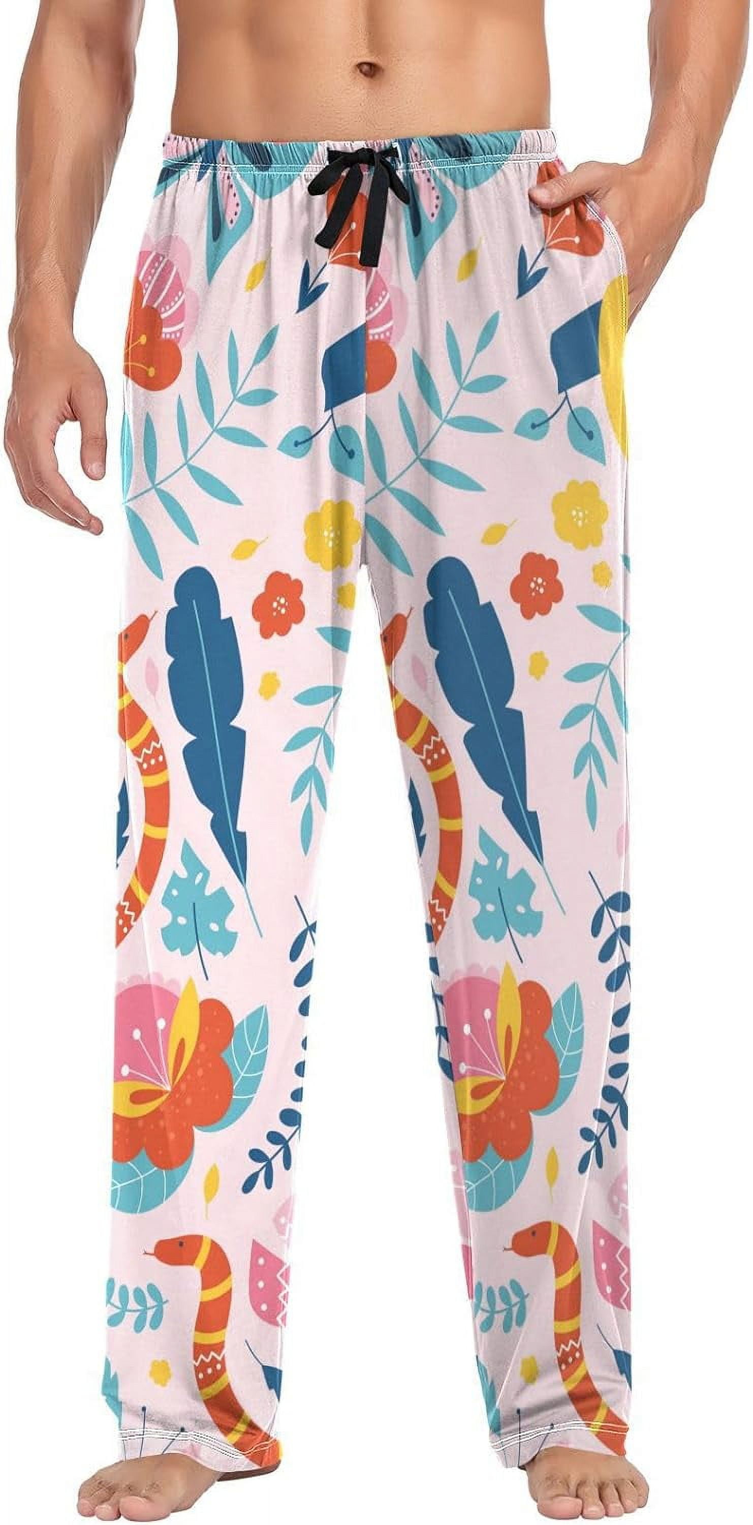 FREEAMG Sloth Cotton Pajama Pant for Men, Super Soft Lightweight Lounge ...