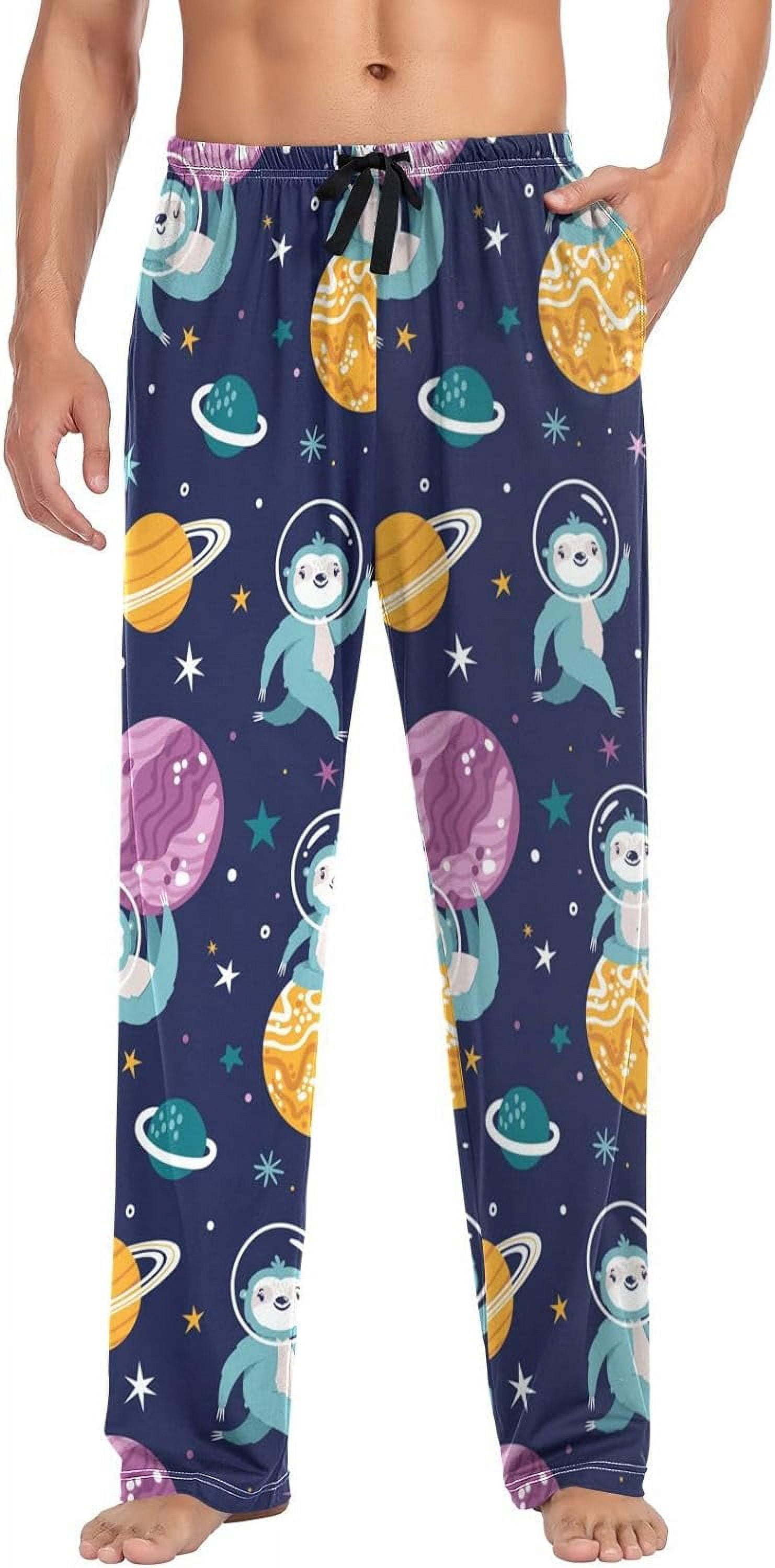FREEAMG Sloth Cotton Pajama Pant for Men, Super Soft Lightweight Lounge ...