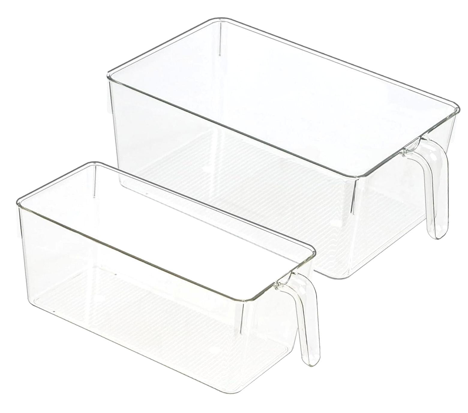FREEAMG Snack Organizer Clear Storage Bin Cube, Plastic Food Seasoning ...