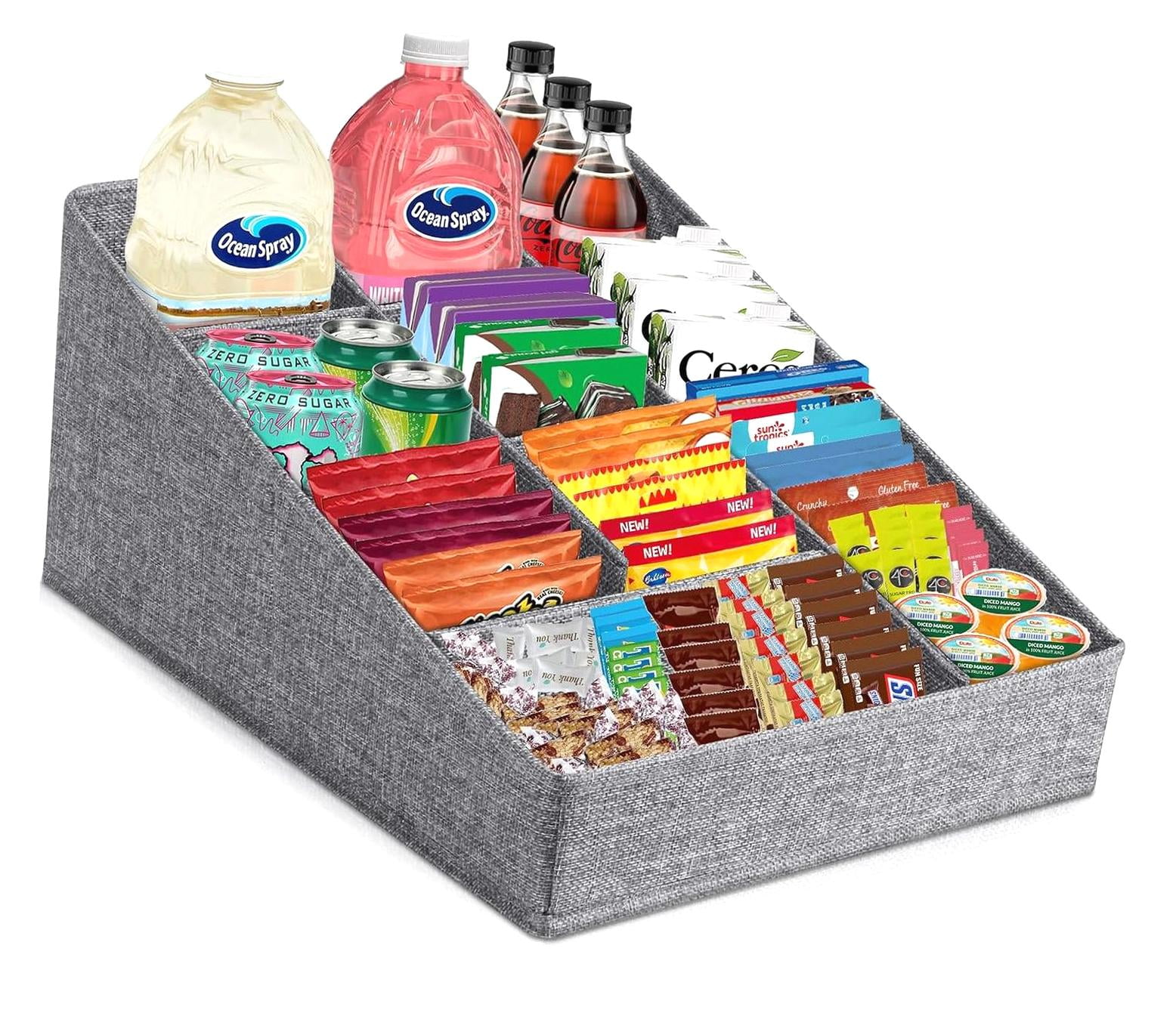 FREEAMG Snack Organizer for Countertop, Fabric Snack Storage Containers ...