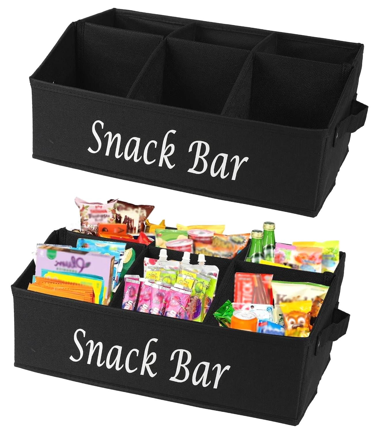 FREEAMG Snack Organizer for Countertop, Trapezoid Fabric Snack Bin ...