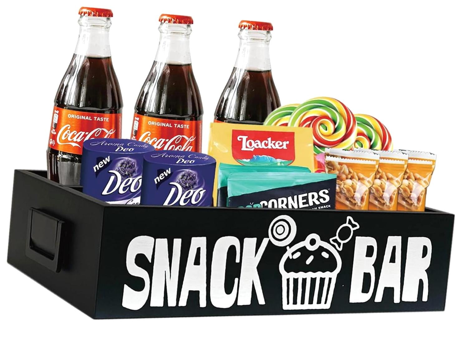 FREEAMG Snack Organizer for Countertop, Wood Snack Bar Station with ...