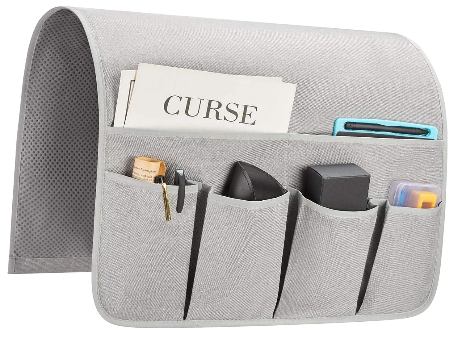 FREEAMG Sofa Armrest Caddy, Recliner Remote Control Organizer with 6 ...
