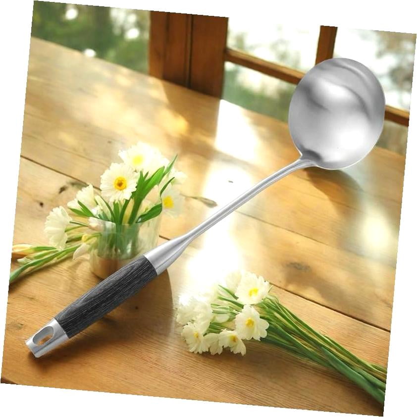 FREEAMG Soup Ladle, 14 Inch Stainless Steel Cooking Kitchen Utensil ...