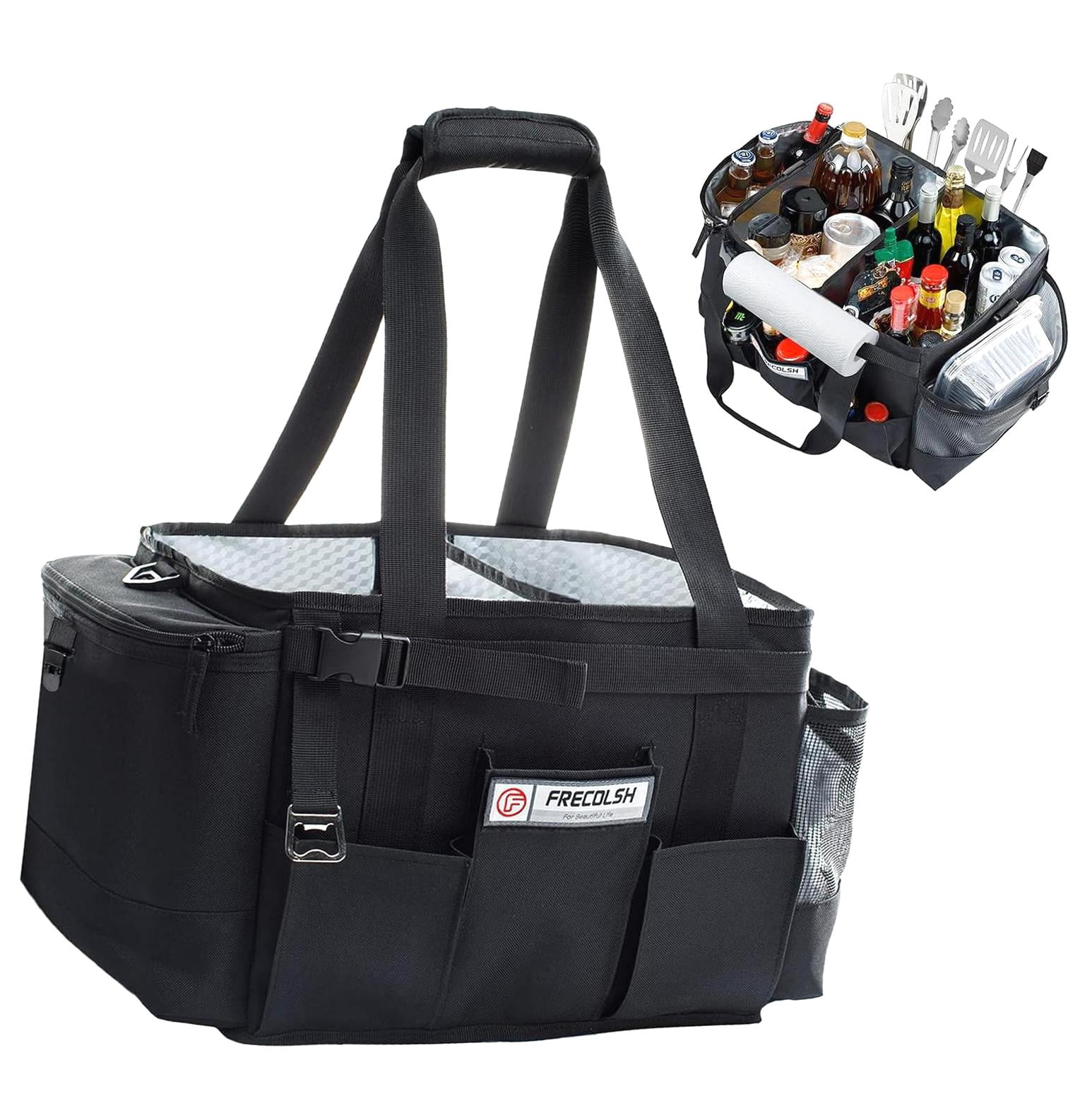 FREEAMG Spacious Grill Caddy - Ideal for BBQ, Tailgating, Insulated ...