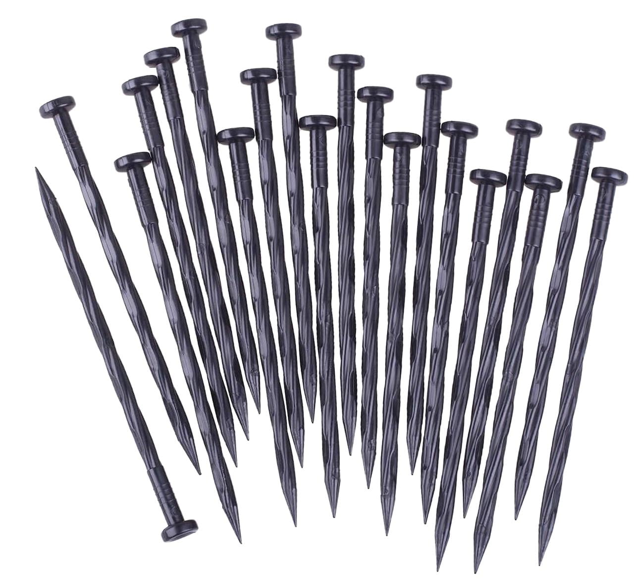 FREEAMG Spiral Landscape Anchors, 150PCS 8 Inch Plastic Landscape ...