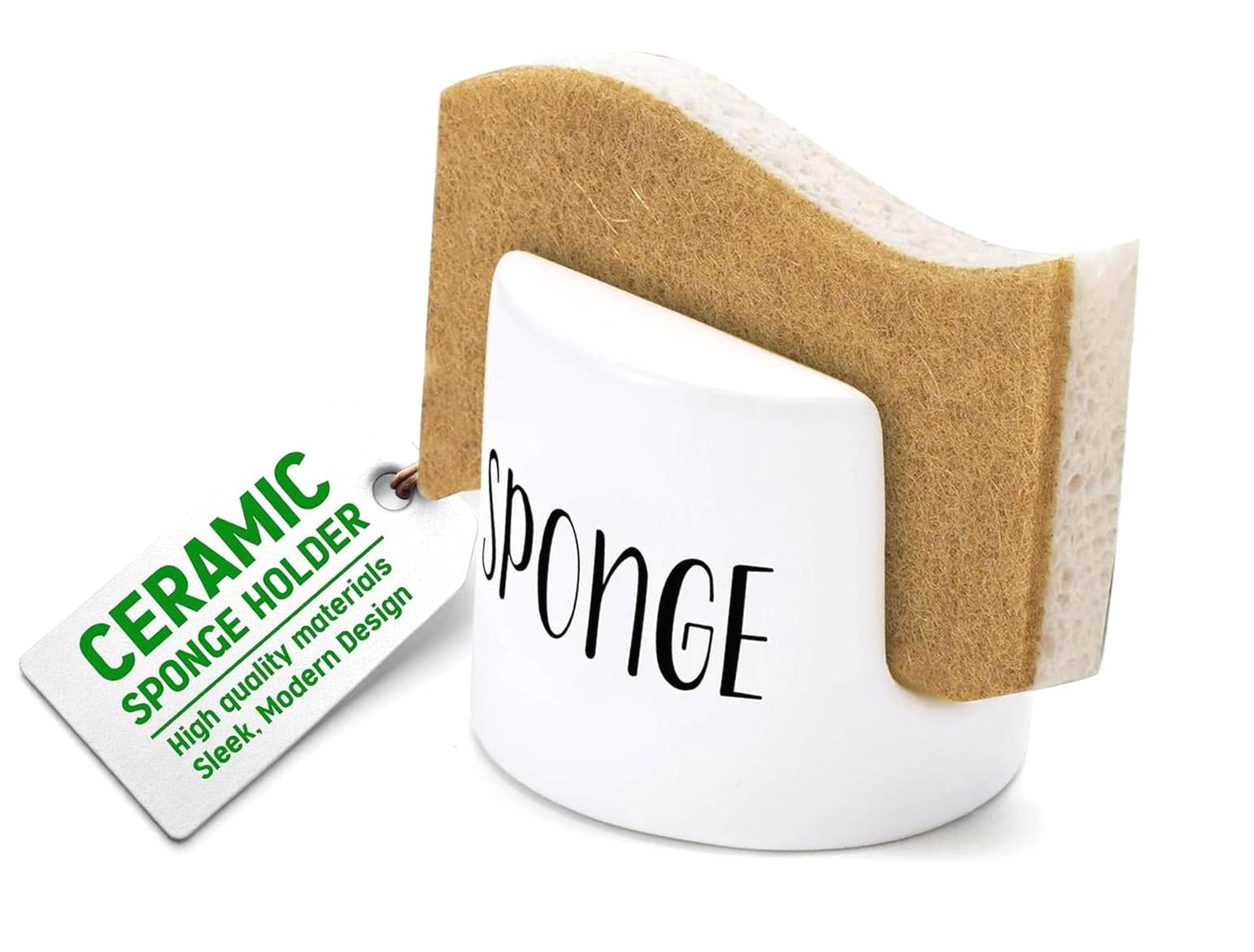 FREEAMG Sponge Caddy, Diatomite Stone Sponge Holder for Kitchen Sink ...