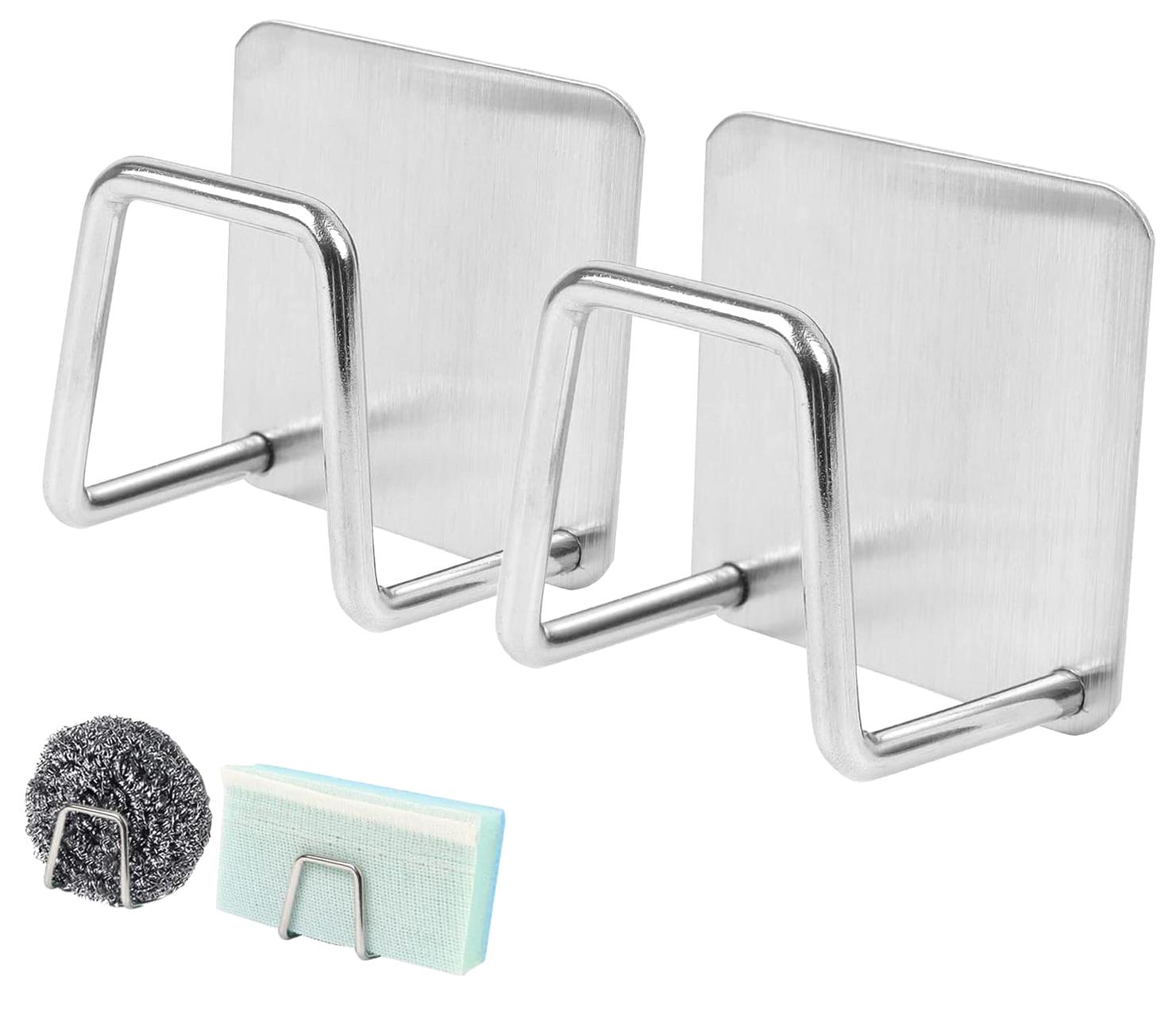 FREEAMG Sponge Holder for Kitchen Sink(2 Pack), Strong Adhesive Sink ...