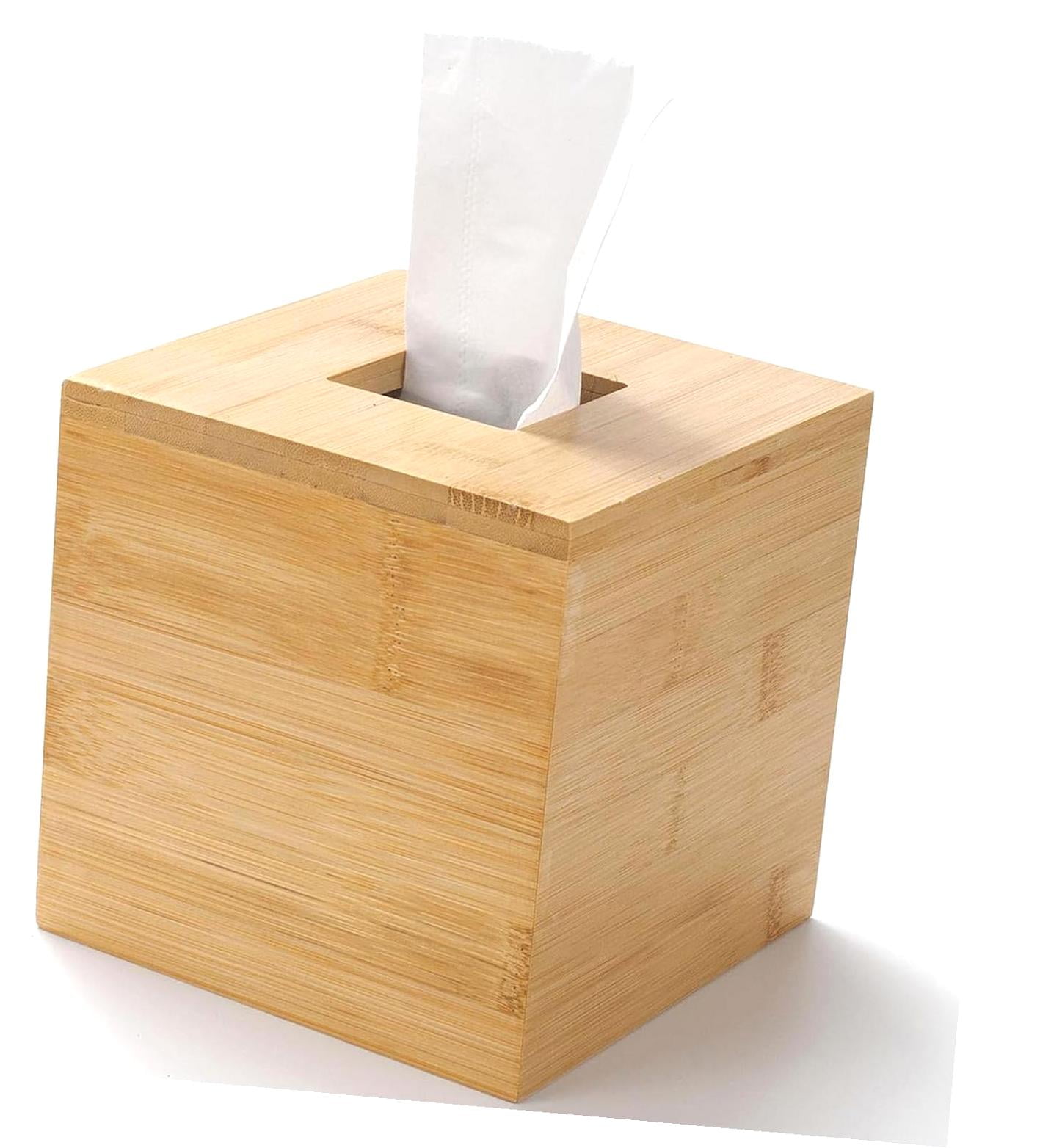 FREEAMG Square Tissue Box Cover, Holder for Facial Tissues in Bathroom ...