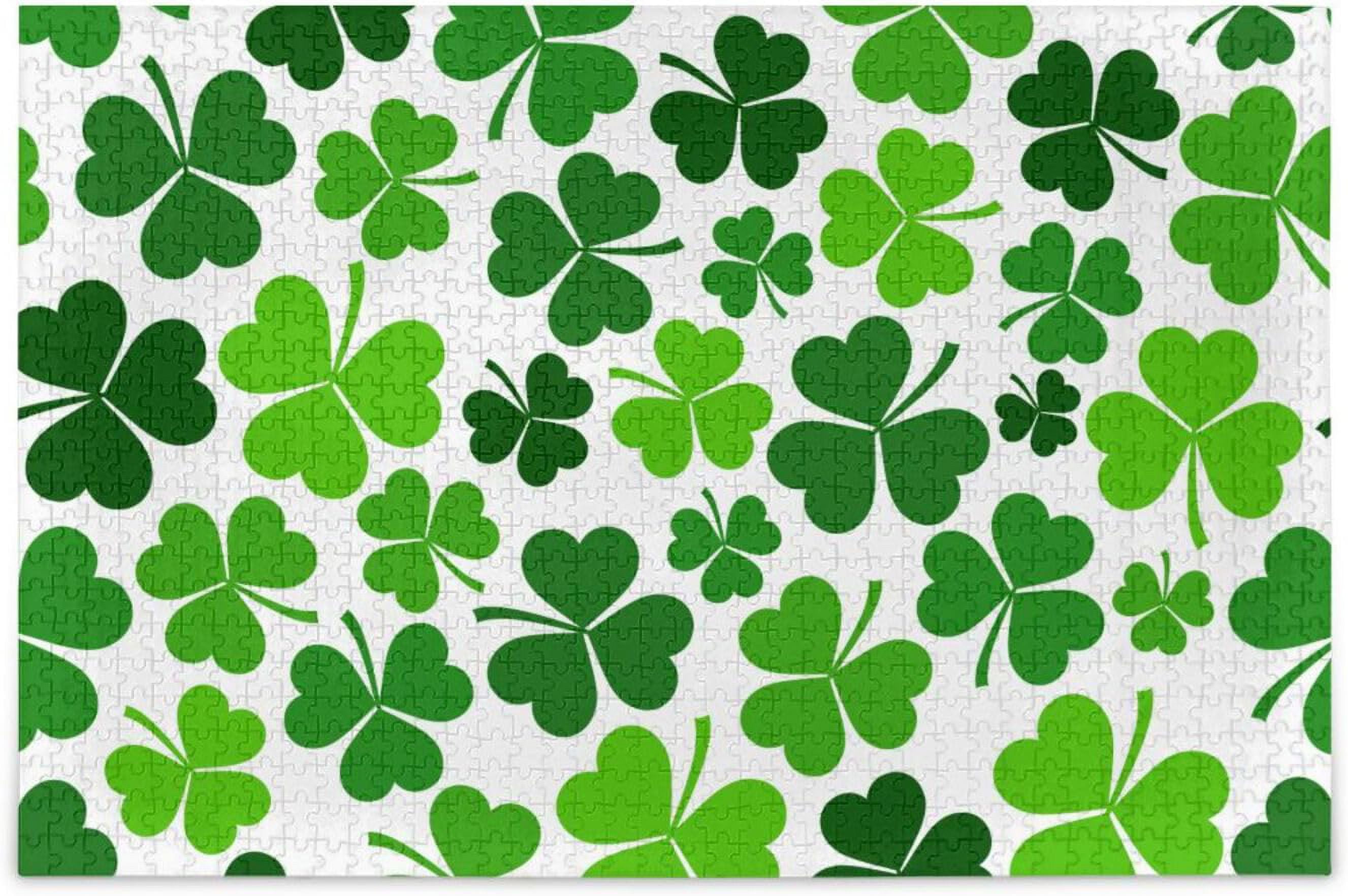 FREEAMG St. Patrick's Day Clover Jigsaw Puzzle for Adults Teens Kids ...