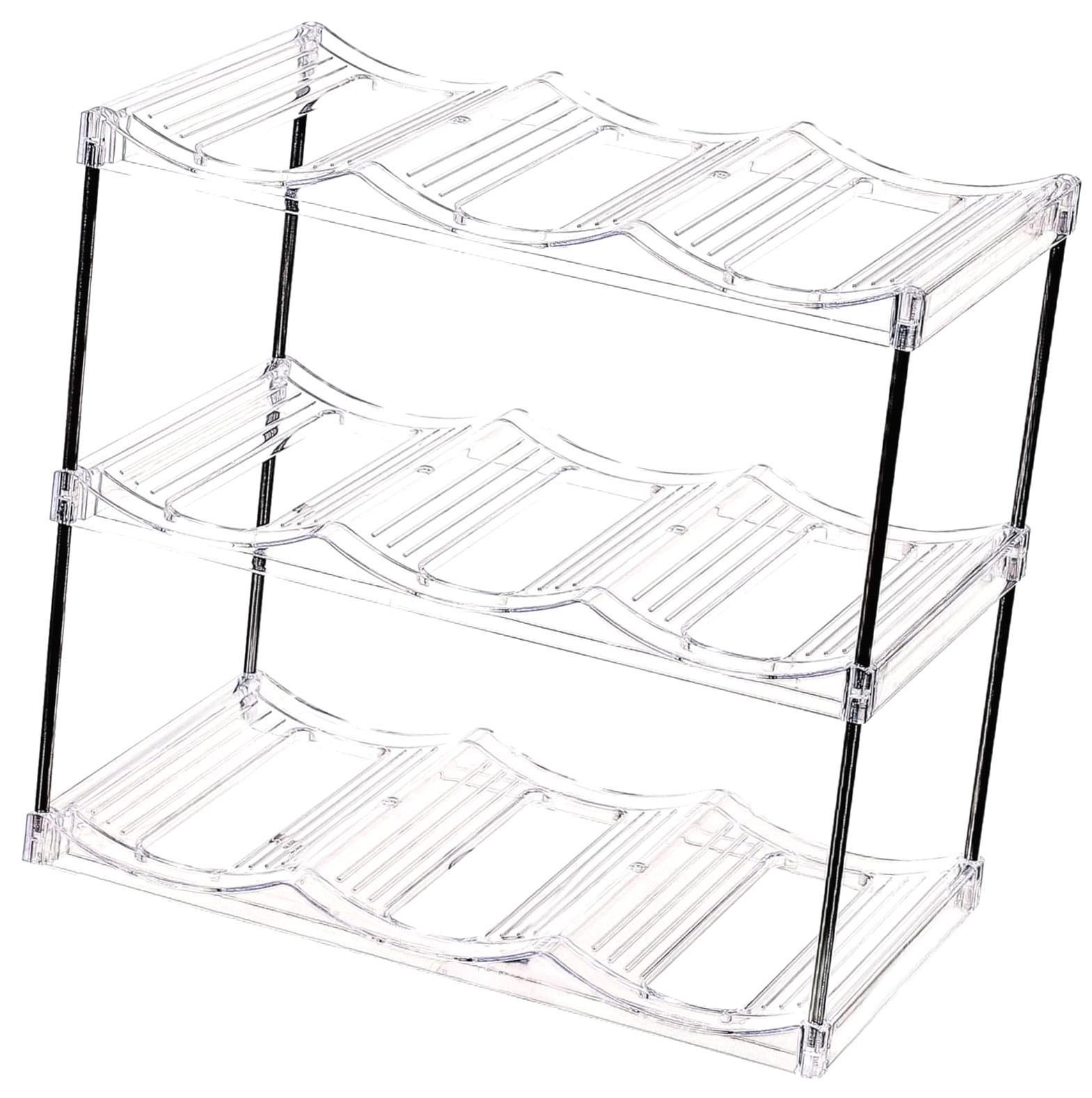 FREEAMG Stackable Water Bottle Organizer, Large Compartment Bottle ...