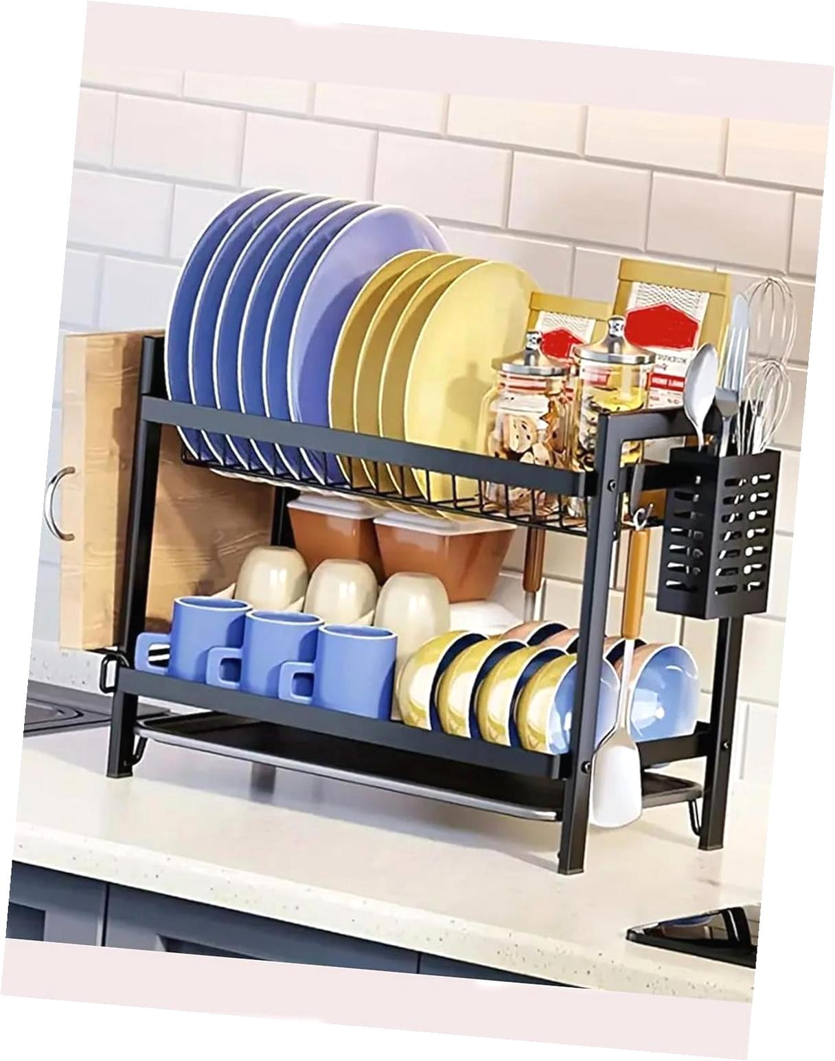 FREEAMG Stainless Steel Dish Drying Rack Above The Sink - Dual- Kitchen ...