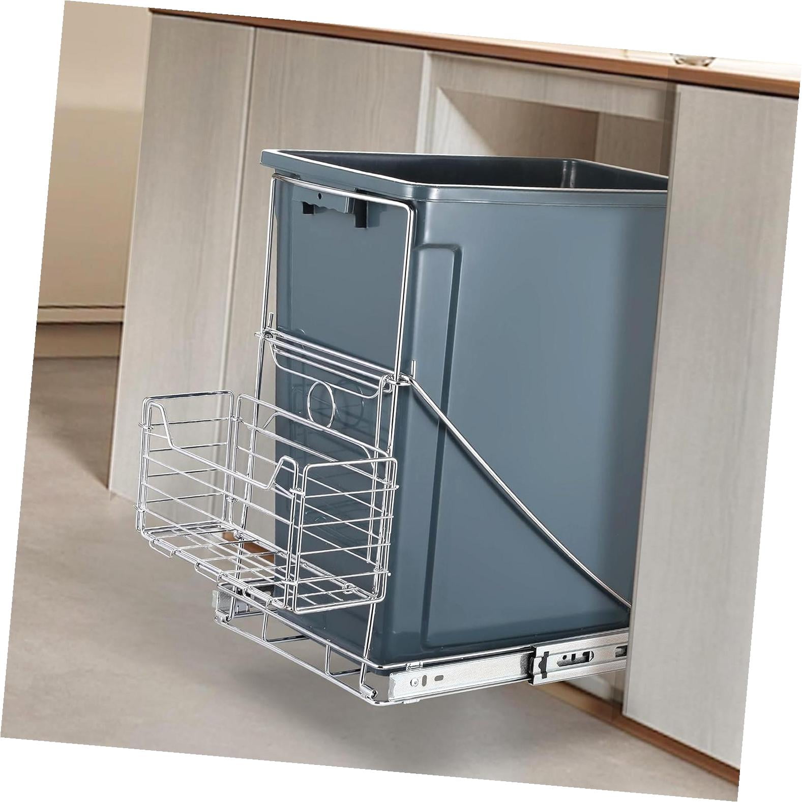 FREEAMG Stainless Steel Retractable Waste Bin Featuring Detachable ...