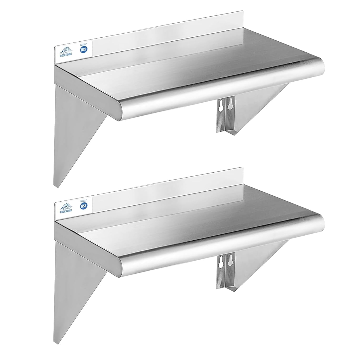 FREEAMG Stainless Steel Shelf 10 x 24 Inches 210lb, 2 Pack NSF Metal ...
