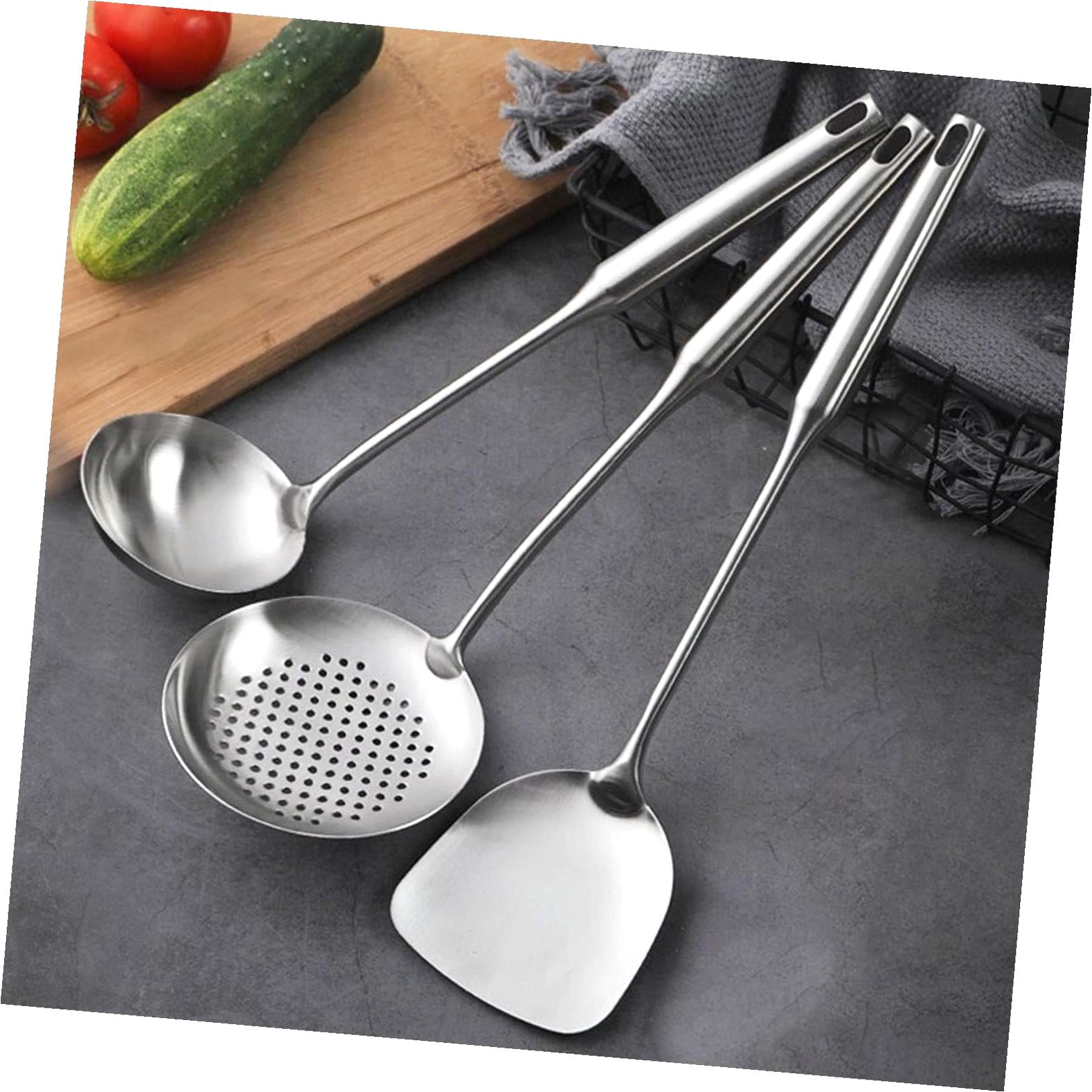 FREEAMG Stainless Steel Wok Spatula Set, Professional Cooking Tools for ...