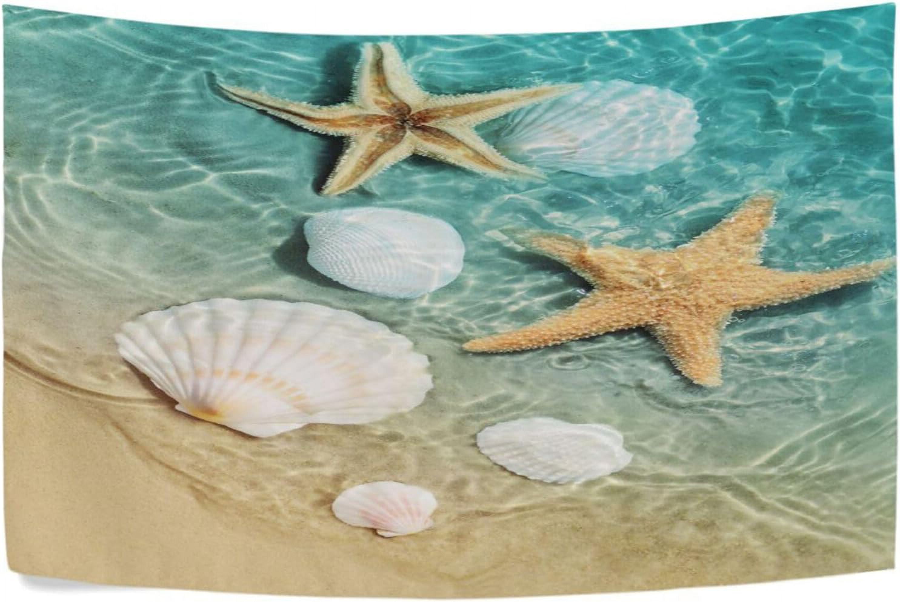 FREEAMG Starfish Seashell Tapestry Aesthetic Tapestry Wall Hanging for ...