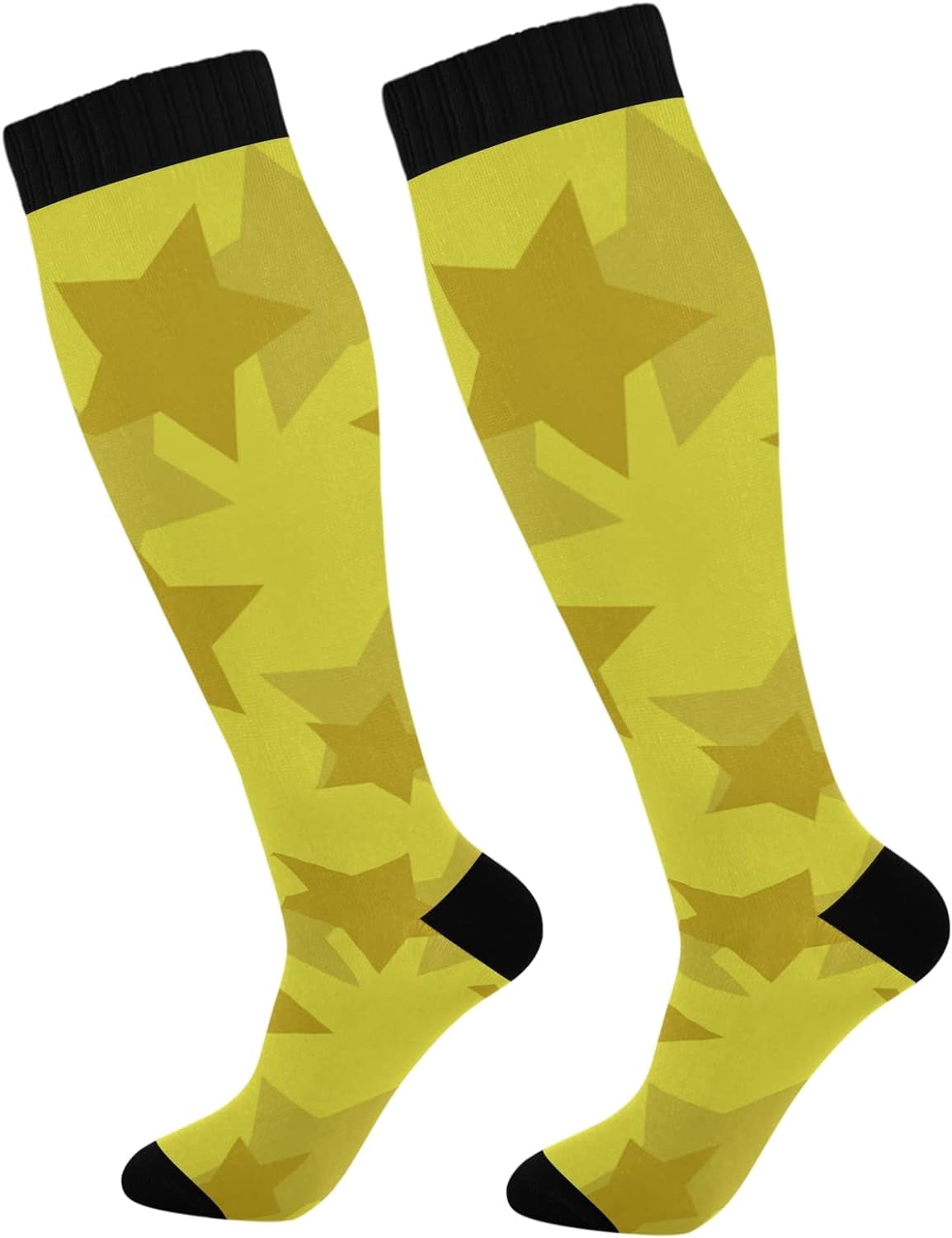 FREEAMG Stars Digital Paper Compression Socks for Women and Men, 1 Pair ...