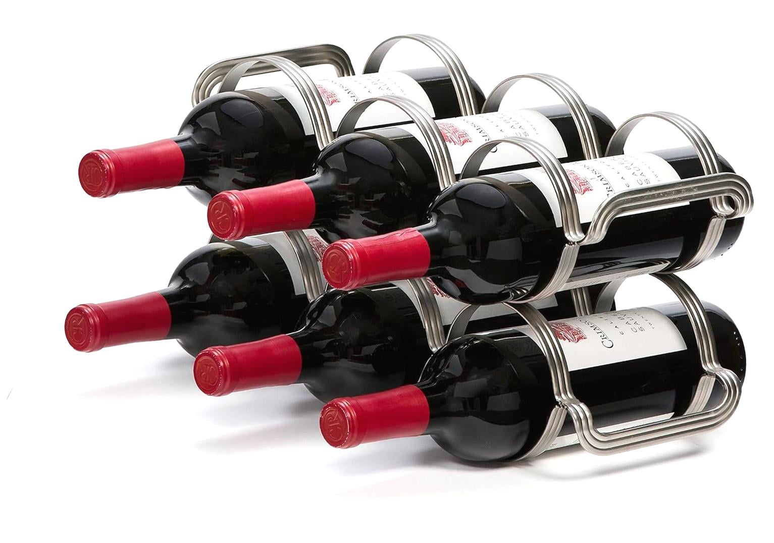 FREEAMG Steam 6 Bottle Countertop Rack - Organizer for Kitchen Counters ...