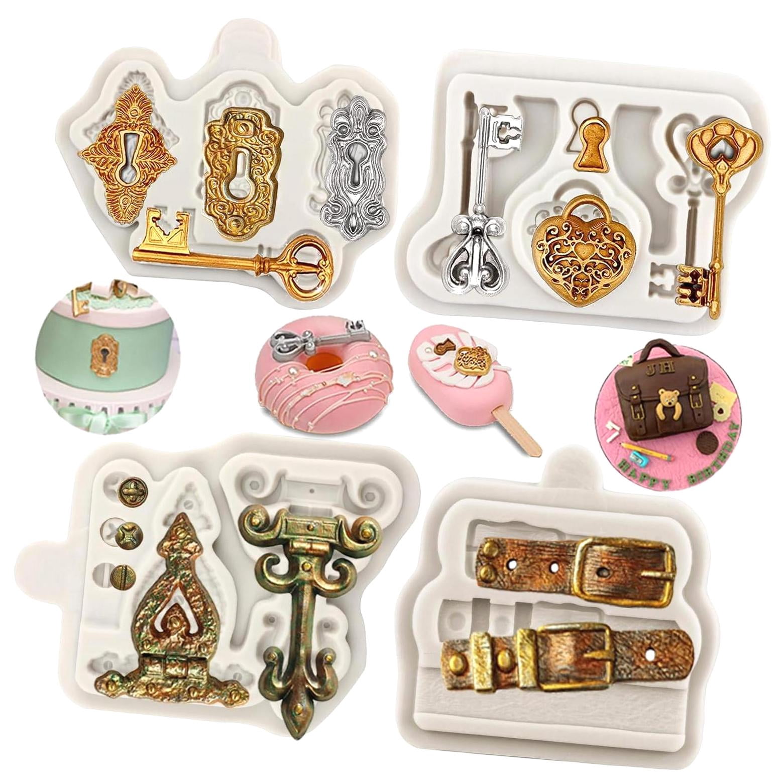 FREEAMG Steampunk Gear Silicone Fondant Molds For Cupcake Topper Candy ...
