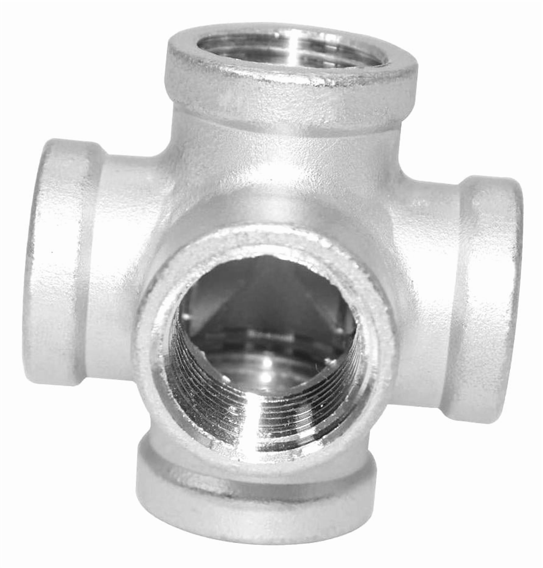 FREEAMG Steel 1/2 Inch 5-Way Outlet Cross Female Pipe Fitting Tube ...