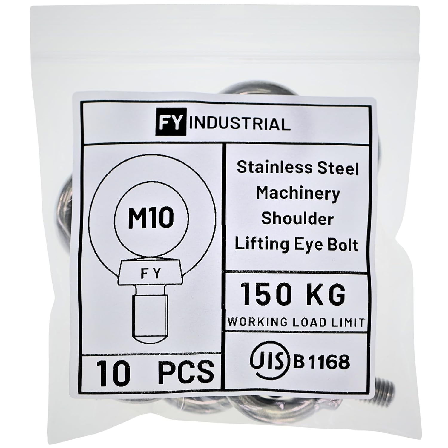FREEAMG Steel Machinery Shoulder Lifting Eye Bolt (M8, 5 Pieces ...